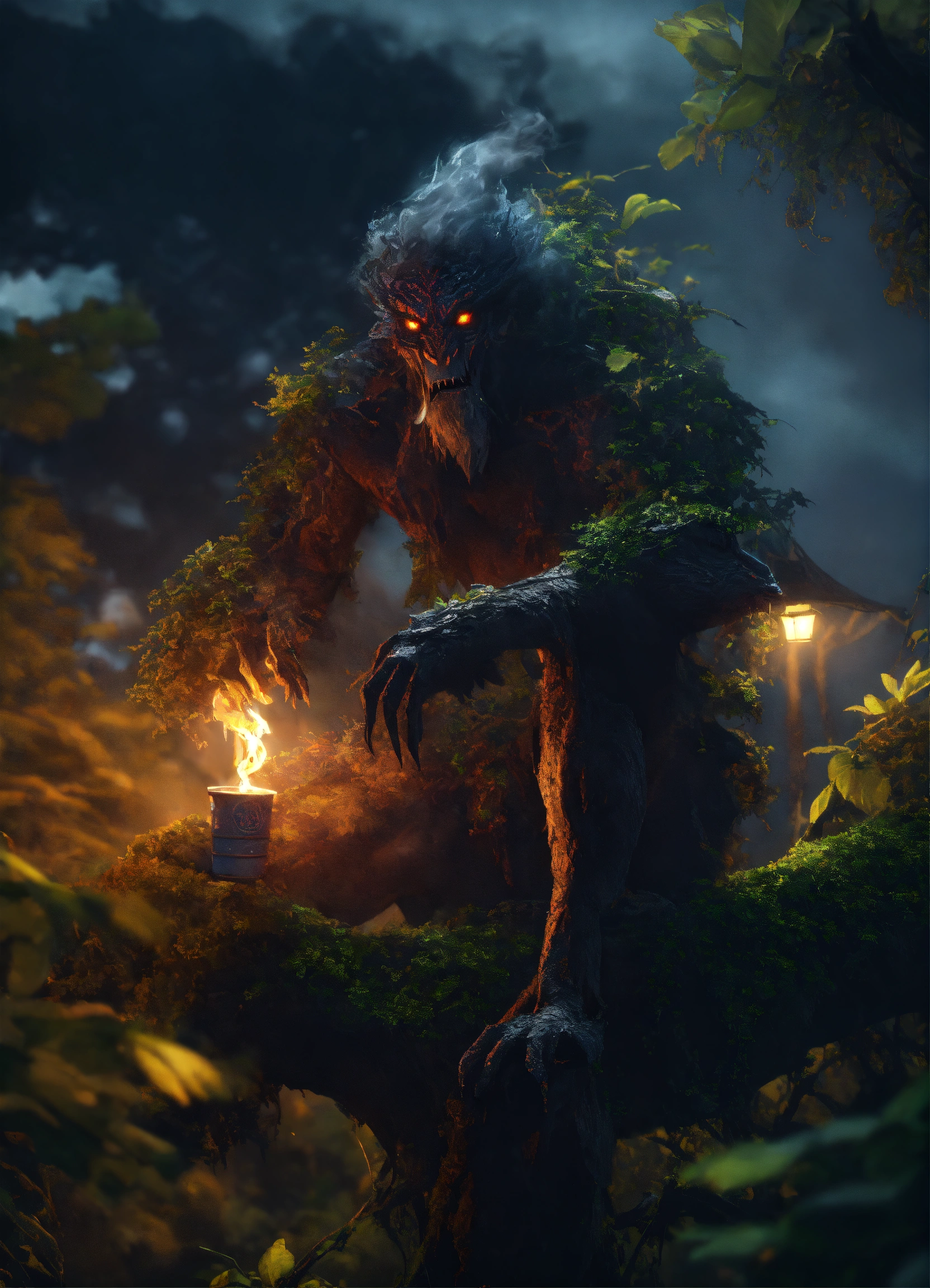 Lexica - Aswang philippines scary hairy humanoid monster smoking a ...