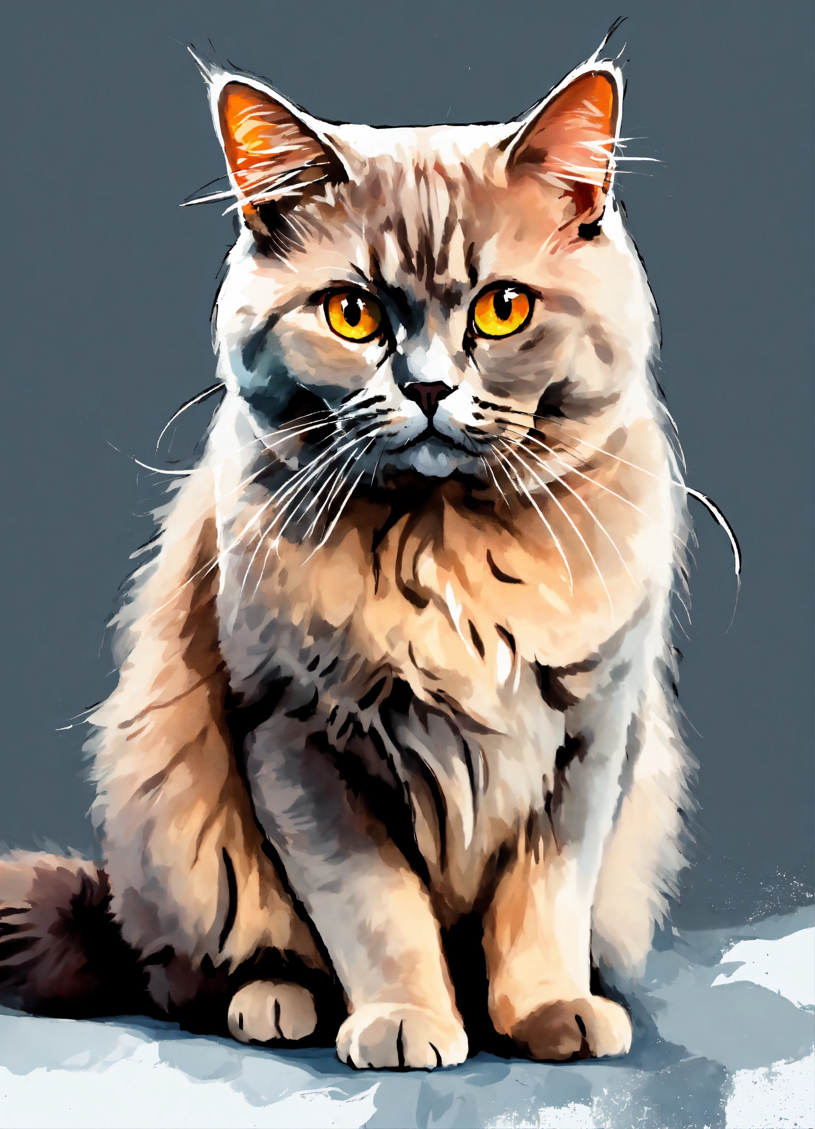 Lexica - Enchanted British Shorthair cat with drooping ears isolated on ...