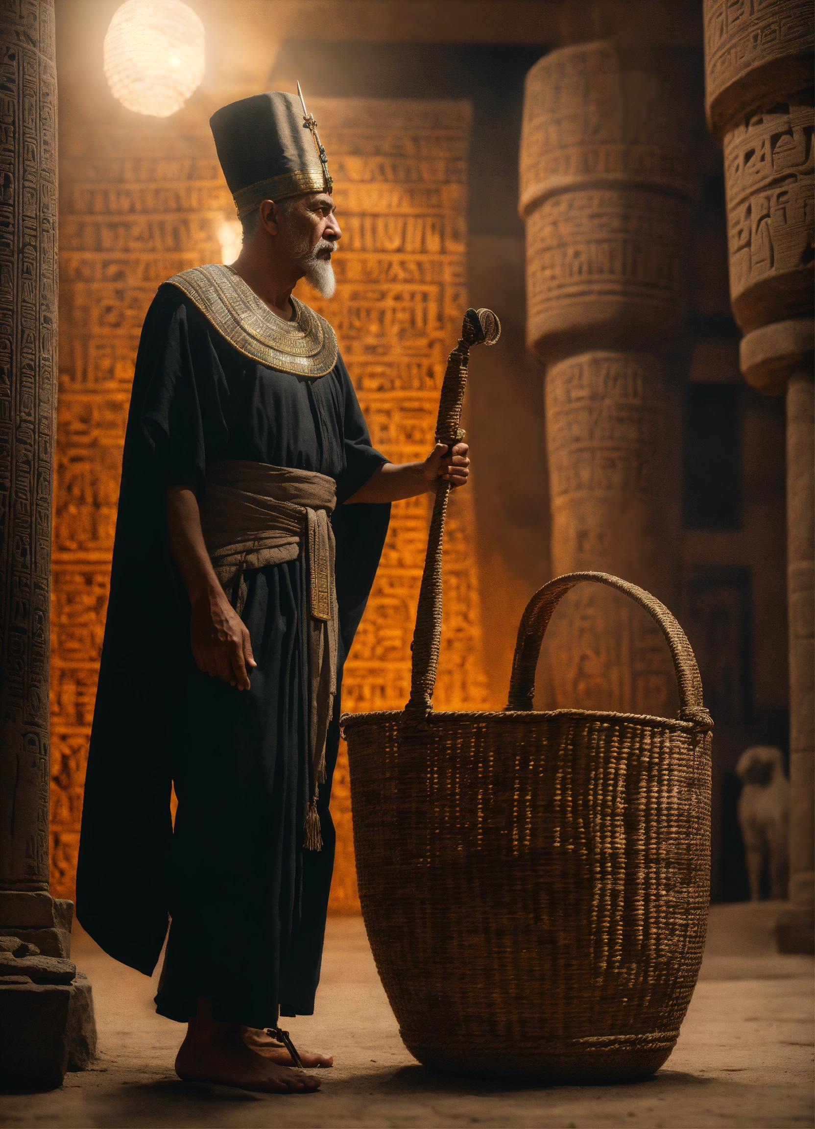 Lexica - An epic fantasy scene in ancient Egypt featuring an old ...