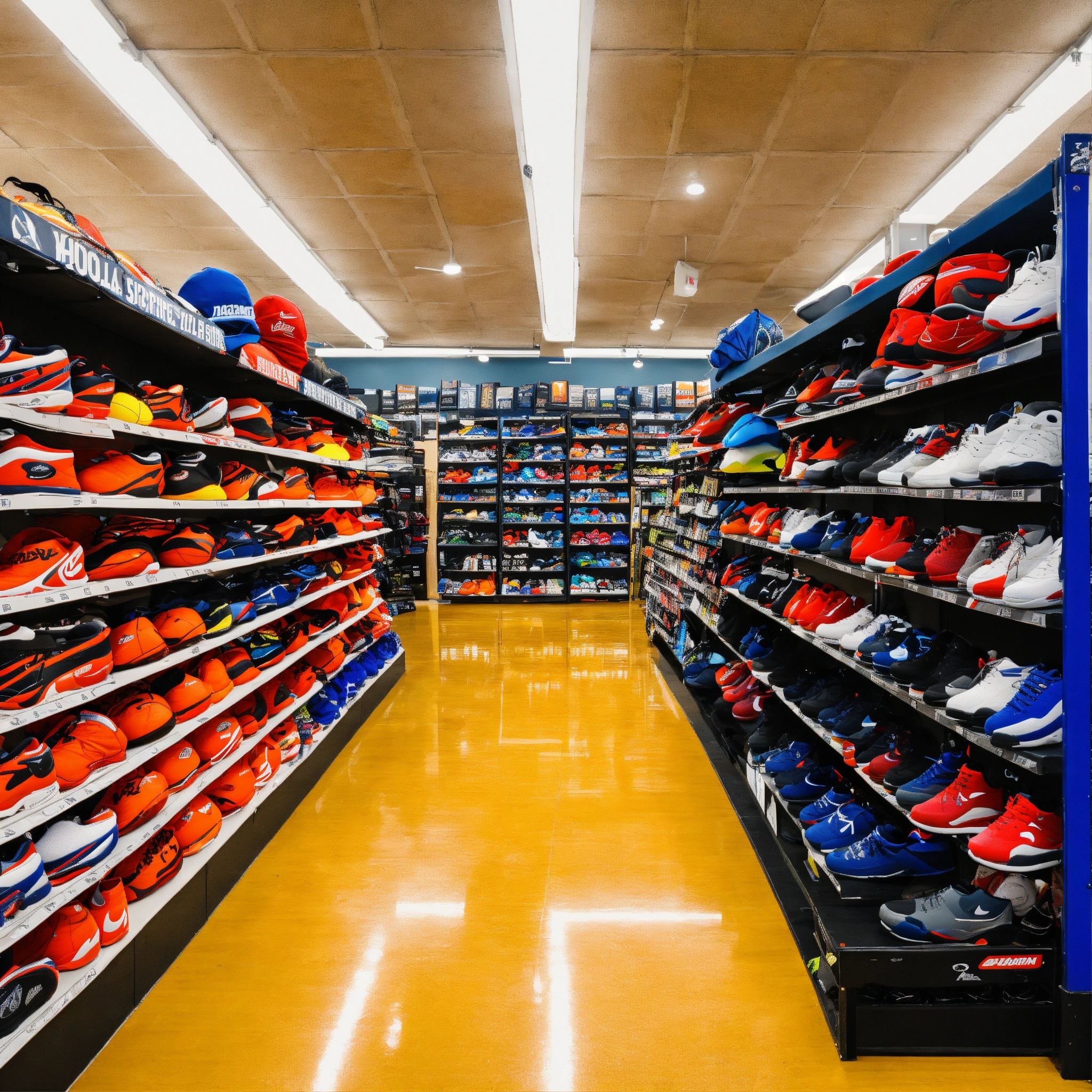Lexica - A photo of a large, well-stocked sporting goods store. The ...