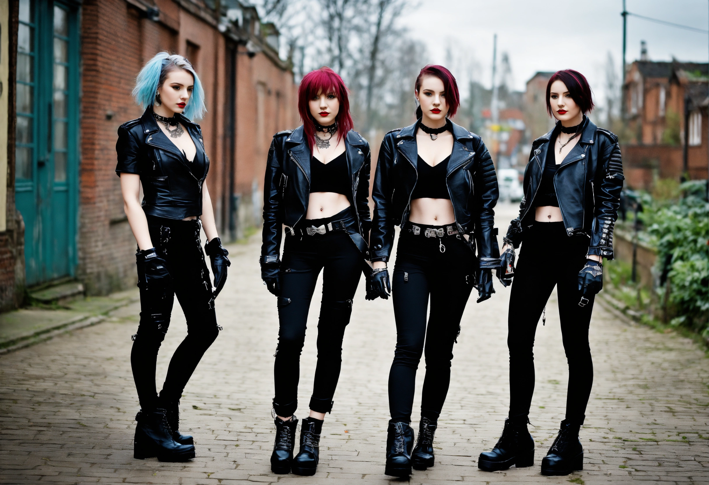 Lexica - Five 20 year old polish female punk fashion bloggers wearing a ...