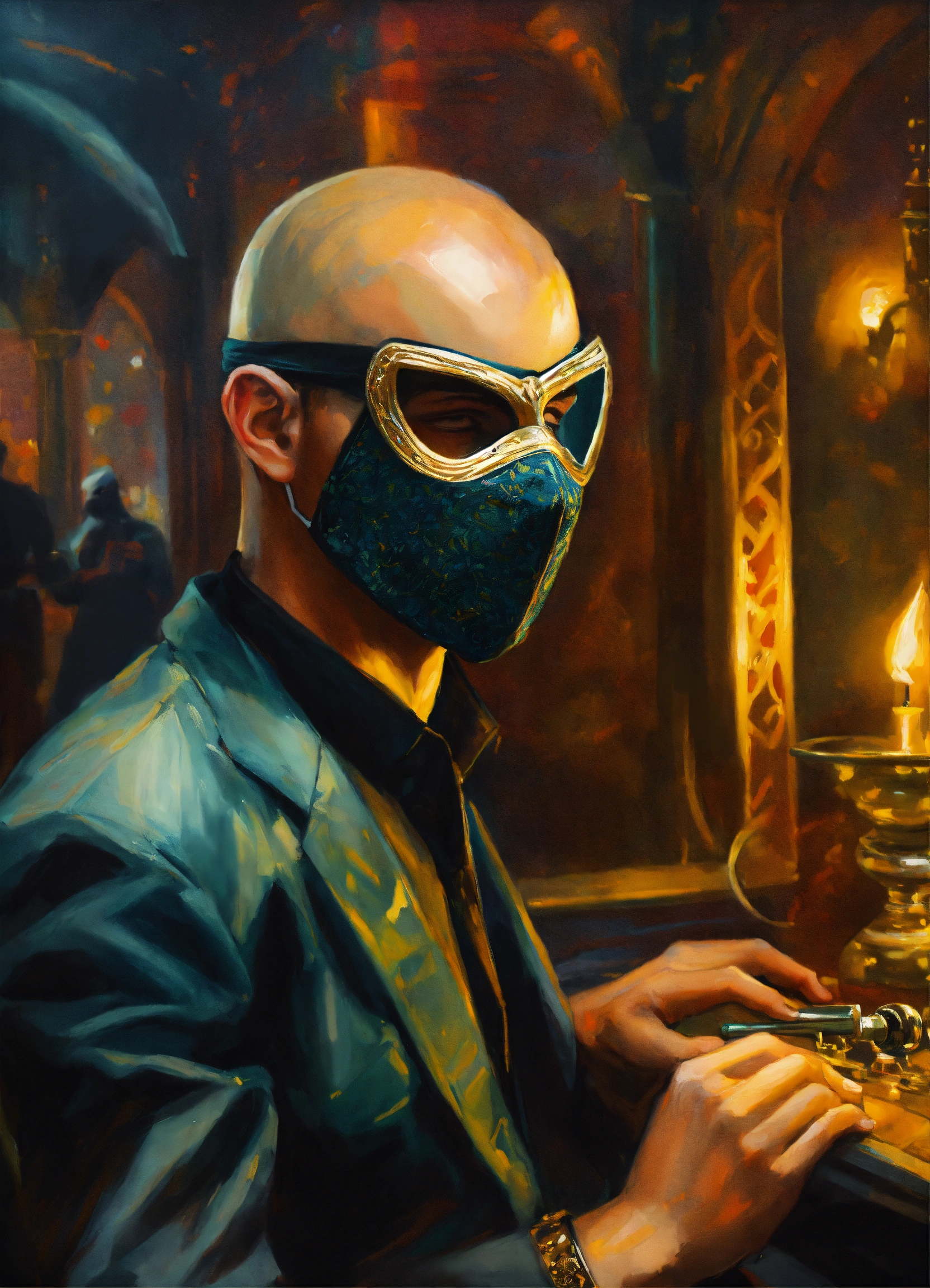 Lexica - Middle Eastern rogue hacker in expensive with mask at a ...