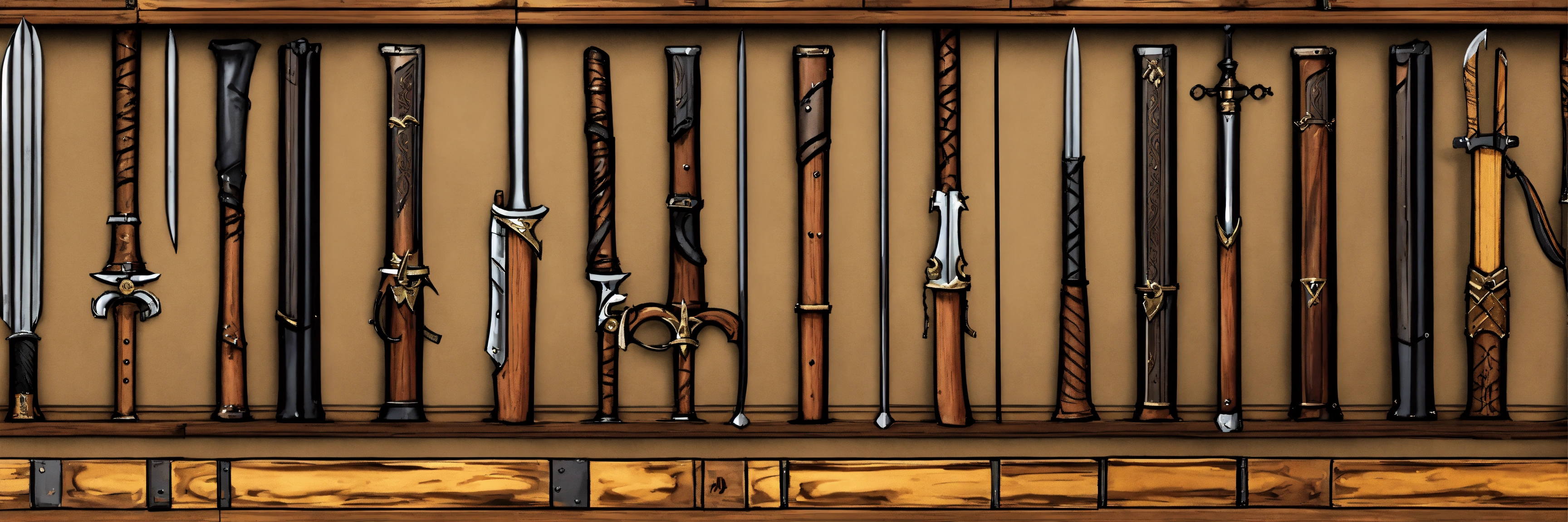 Lexica - An accurate design of a medieval fantasy weapons rack, in ...