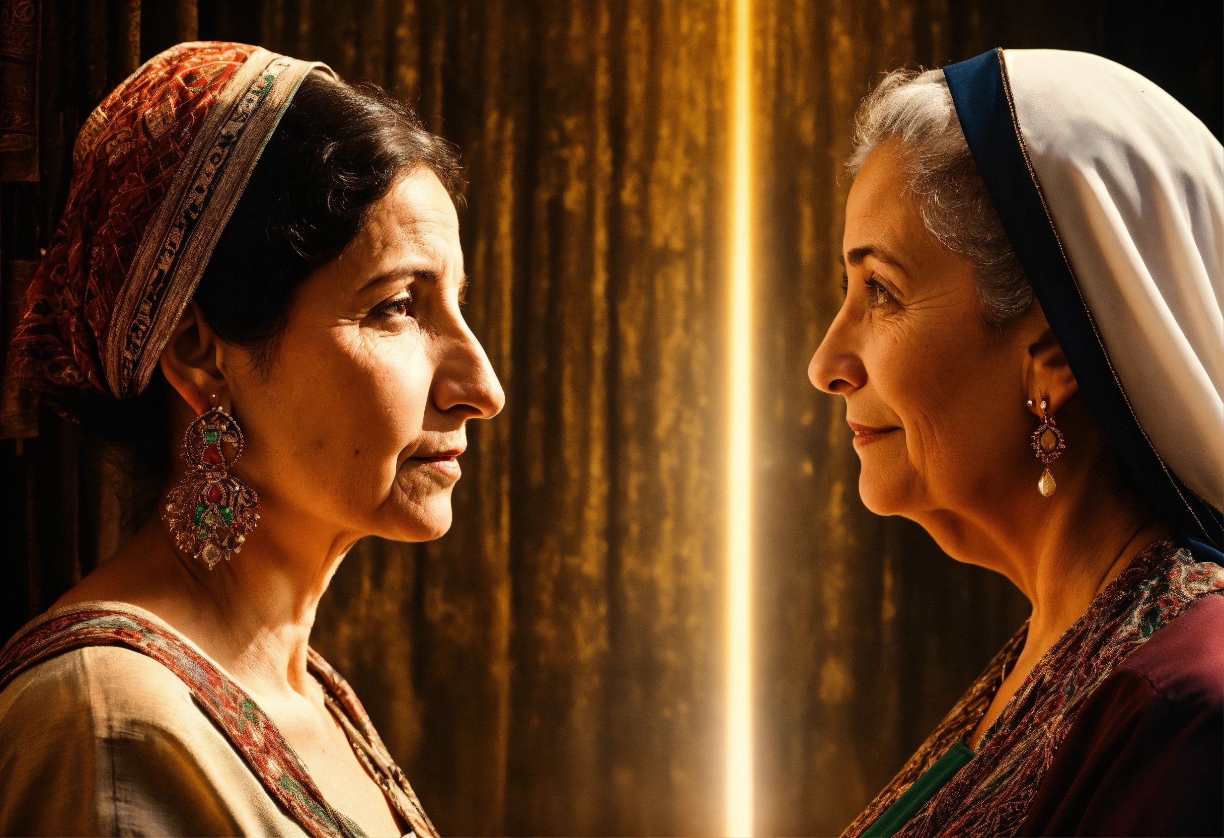 Lexica - Two women, a 99-year-old Jewish lady with lateral faces and a ...