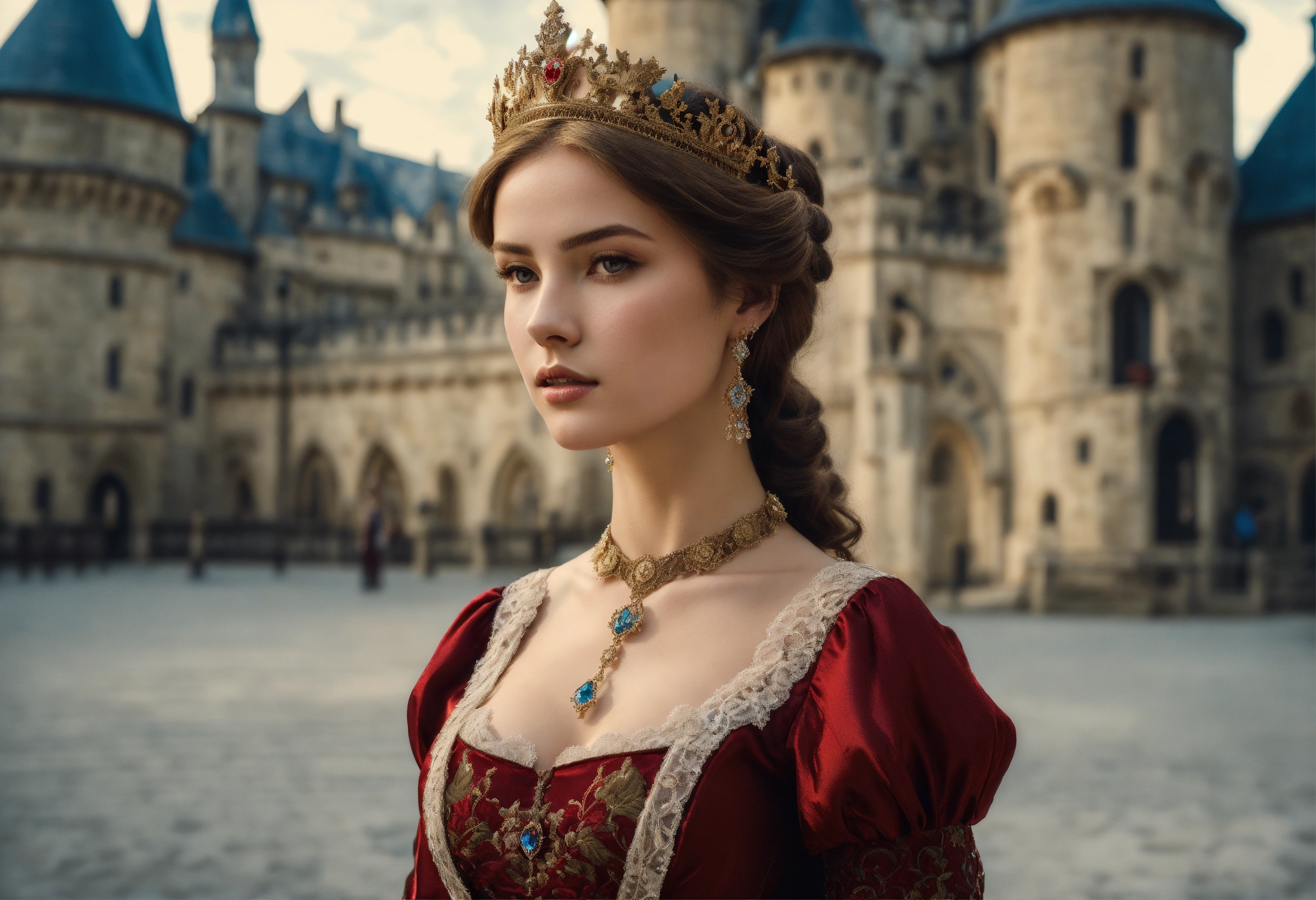 Lexica - Fine art portrait photography, medieval setting, full body ...