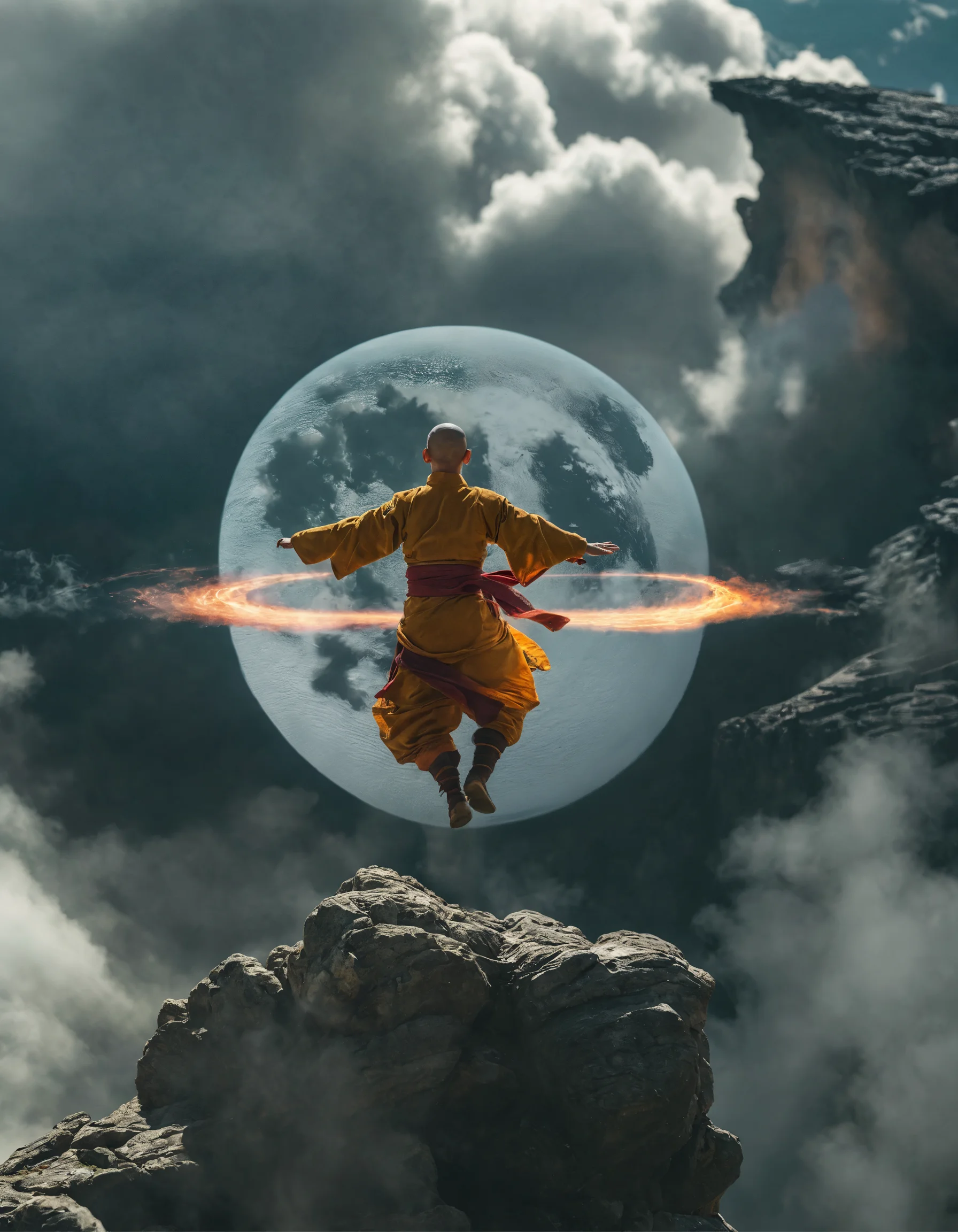 Lexica - From the last master airbender flying in the clouds in a lost ...