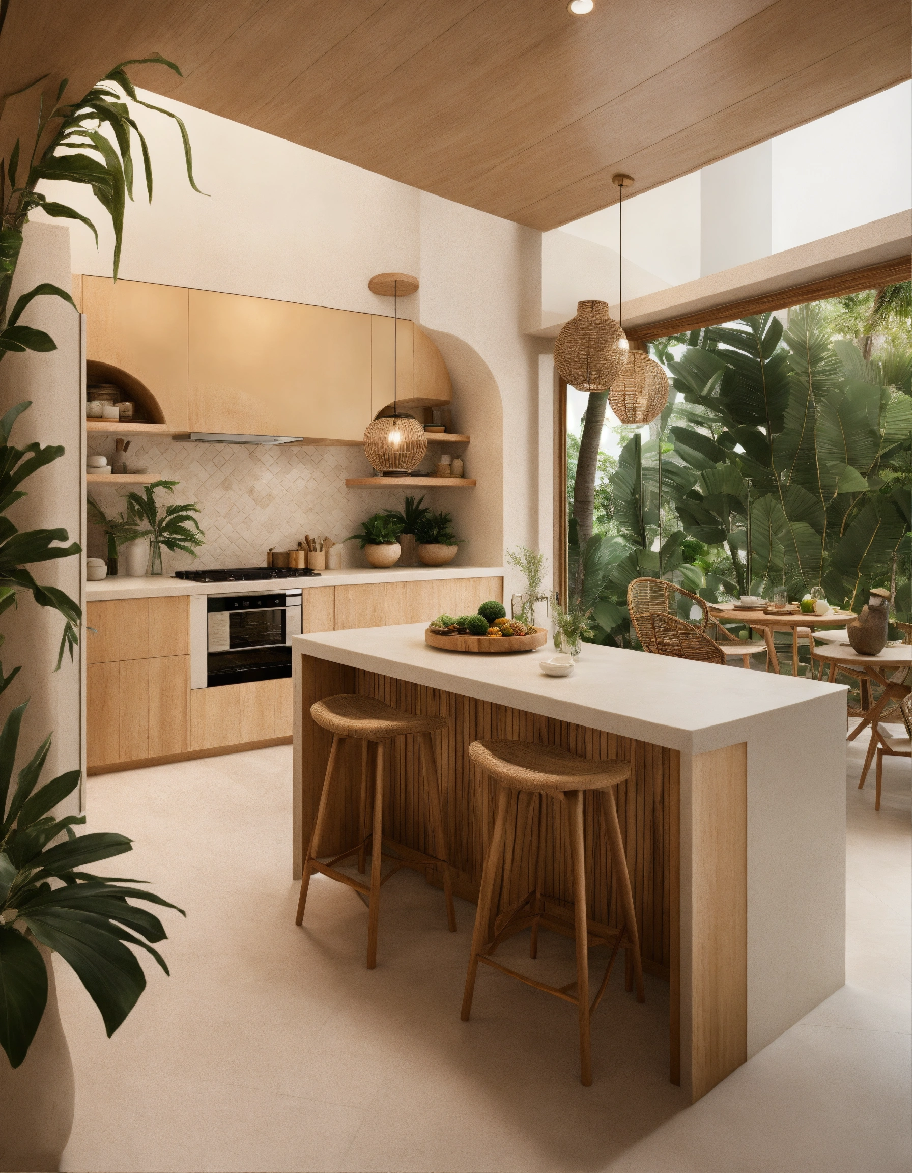 Lexica - Ultra realistic photo of Modern take on upscale bali inspired ...