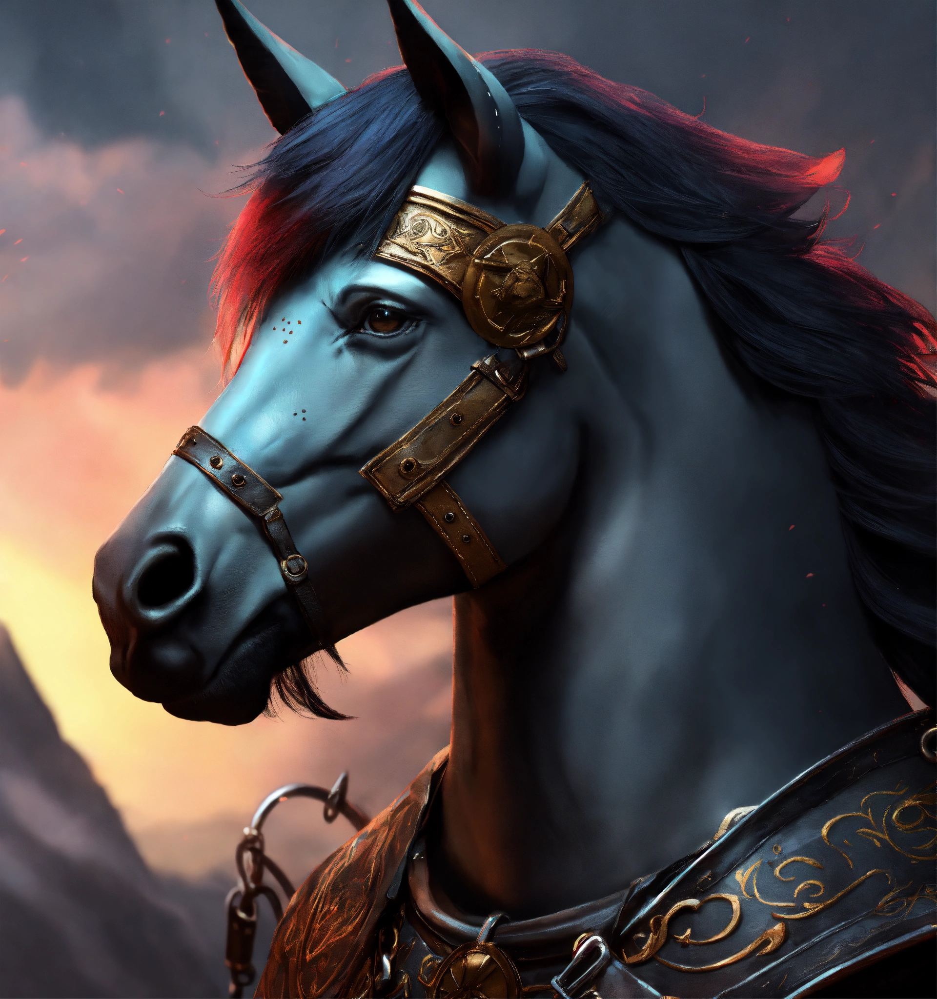 Lexica - Game character cartoonish realistic emo rock evil emo unicorn ...