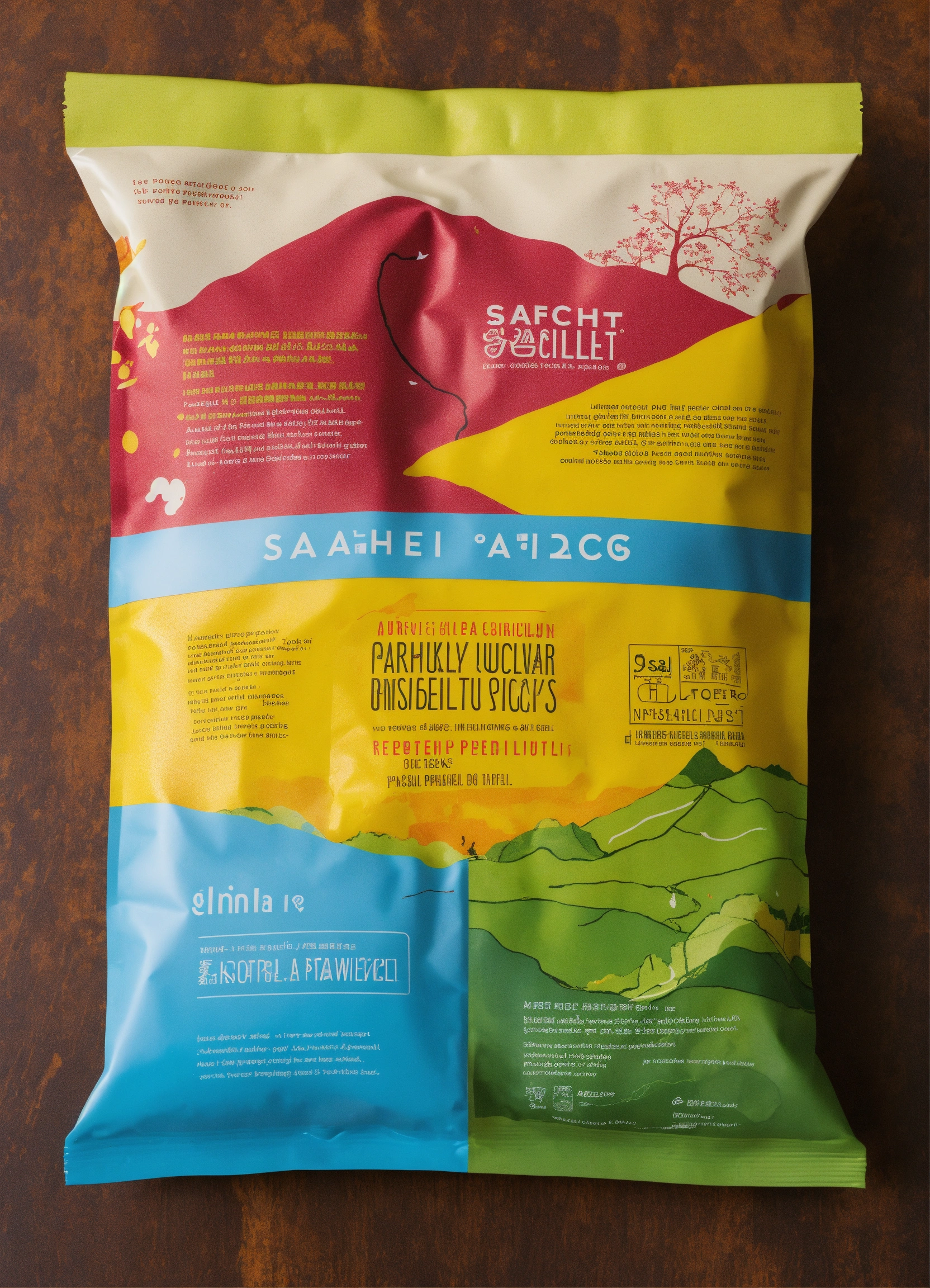 Lexica - A unique irregular packaging design for sachet packs inside