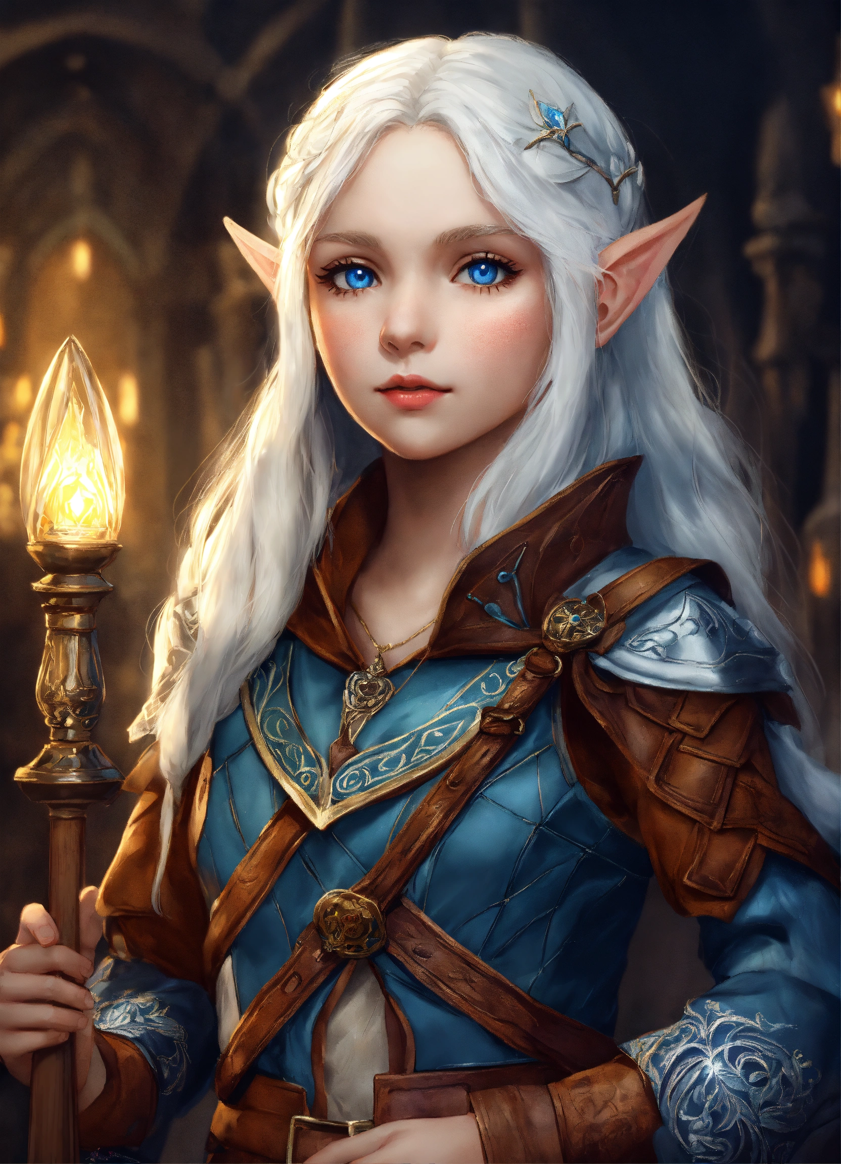 Lexica - A kid elf fairy with a feminine childish face. She has ...