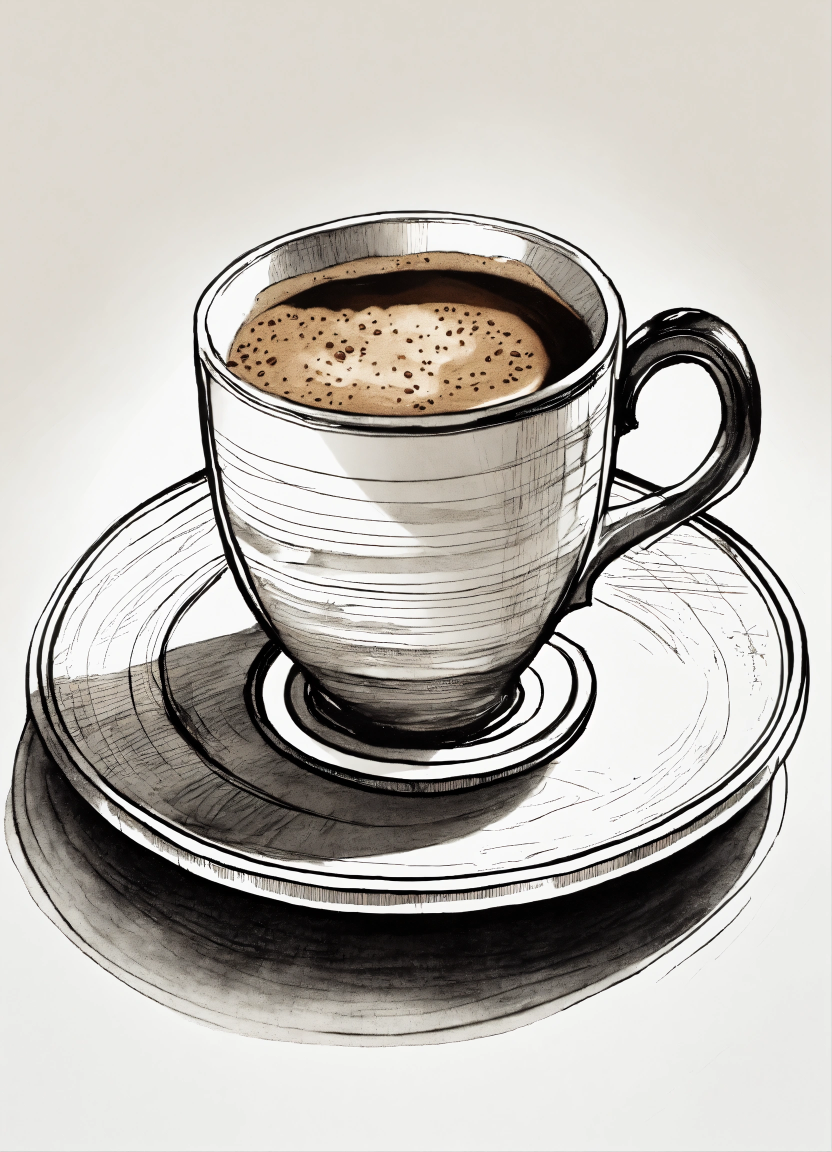 Lexica - A cup of coffee ,simplistic, white background, illustration ...