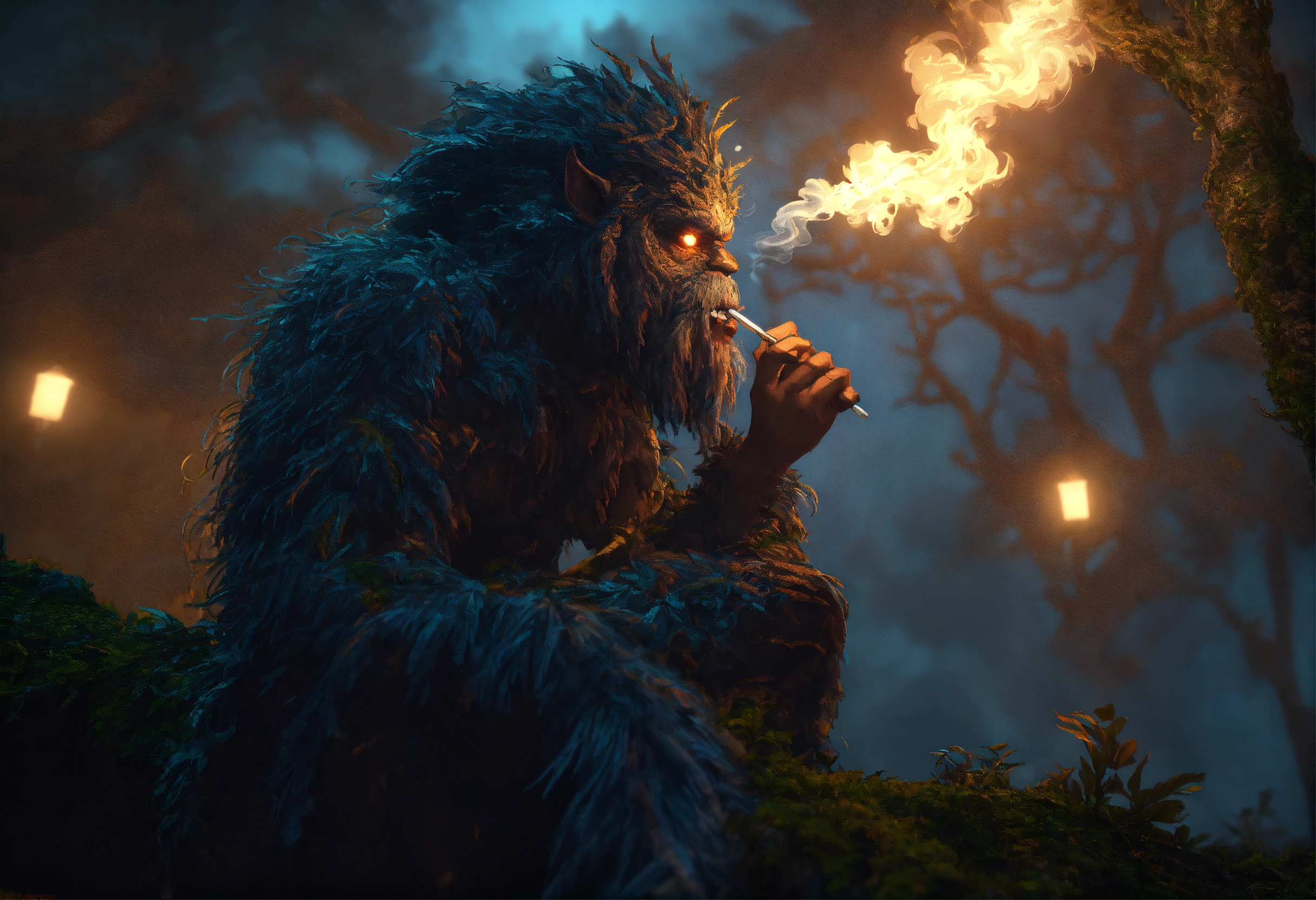 Lexica - Kapre philippines scary hairy humanoid monster smoking a ...