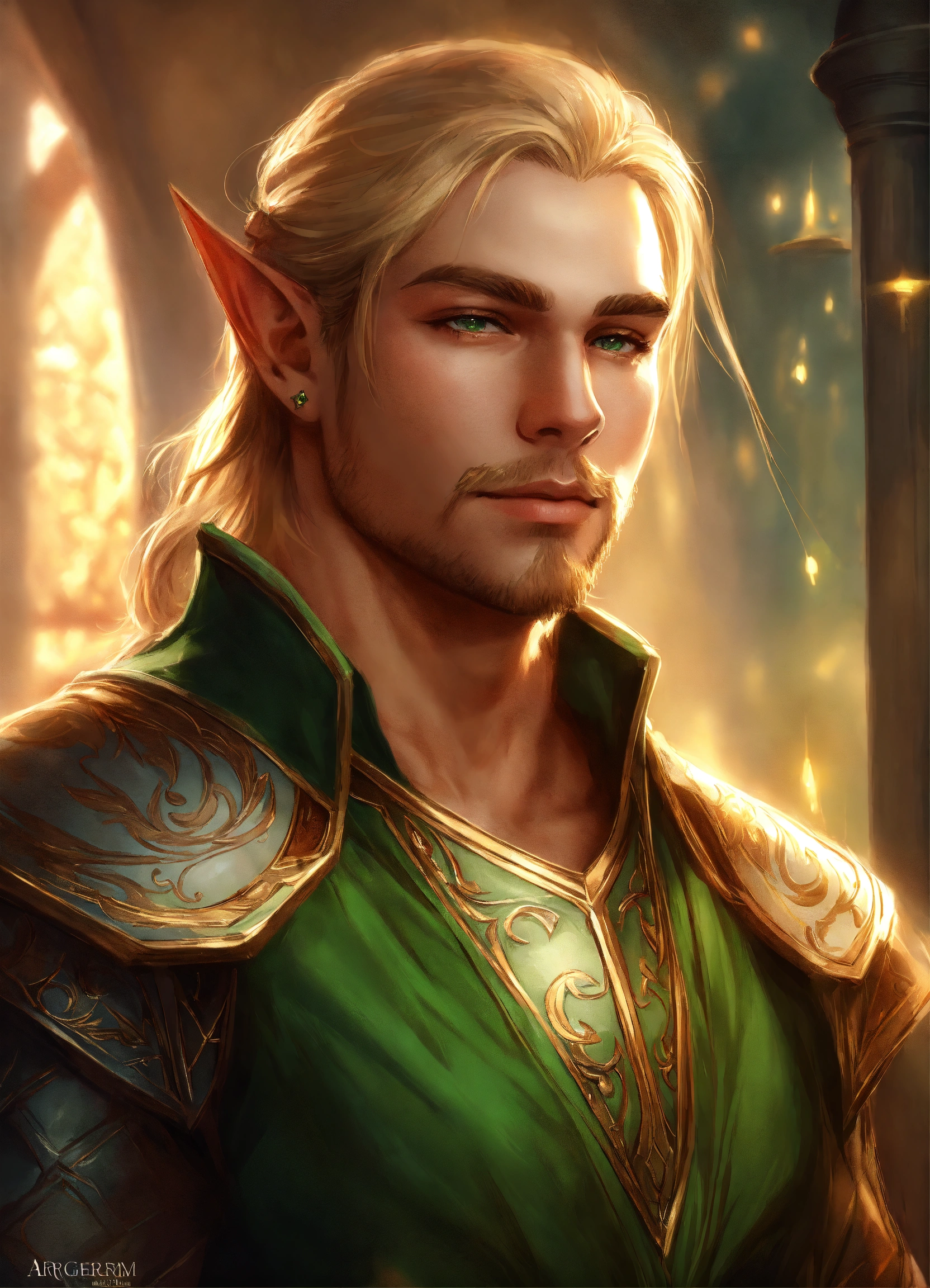 Lexica - Handsome Elf, digital art, art by artgerm, male, medieval ...