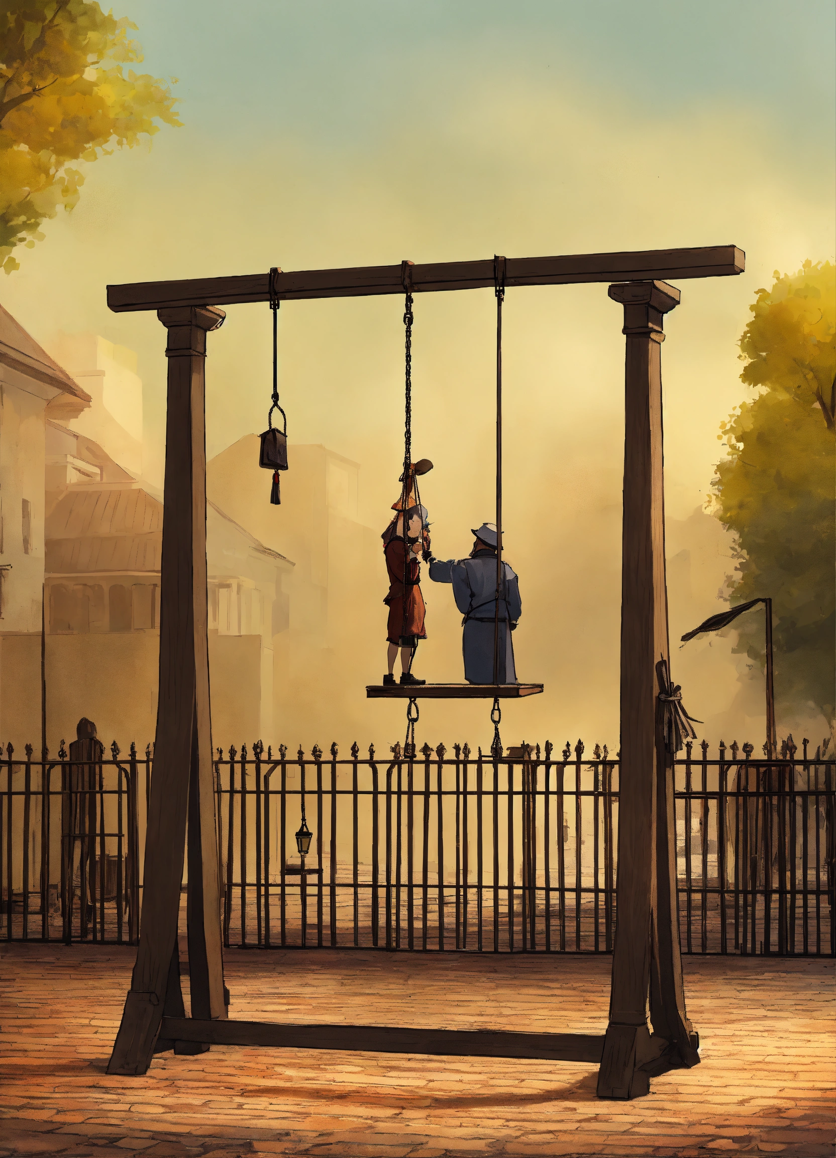 Lexica - Public execution, gallows in the courtyard, executioner ...