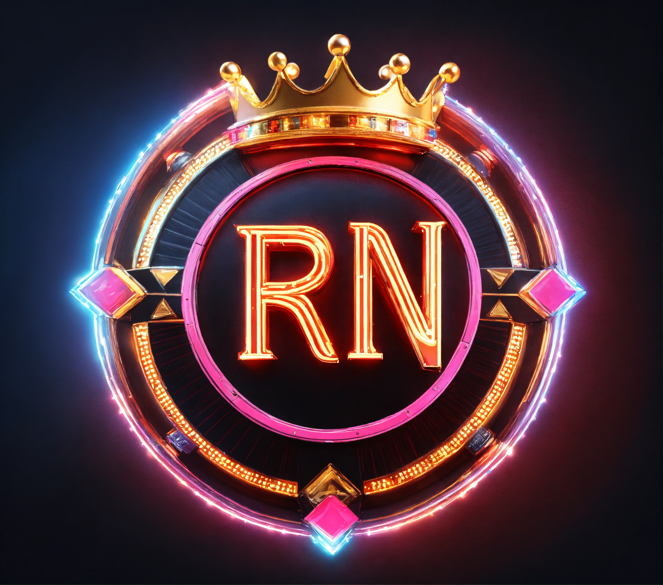 Lexica - Photo realistic RN letter in the middle, perfect round ...