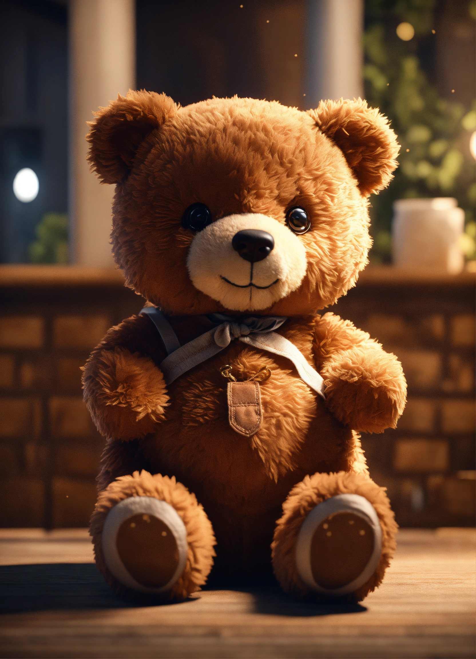 Lexica - Cute teddy bear, ready to hug, unreal engine render, 8k, cinematic