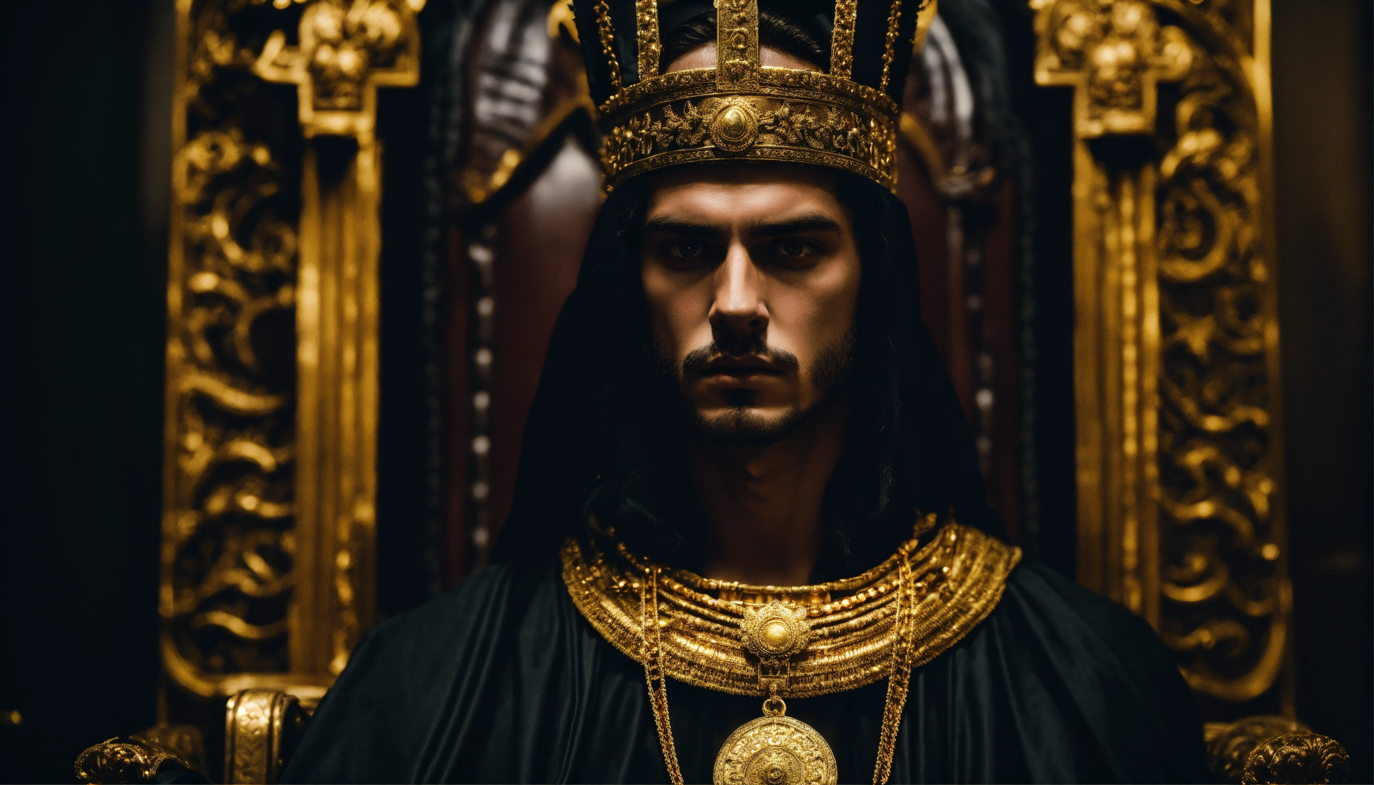 Lexica - Dark, mysterious and dramatic headshot of a young handsome ...