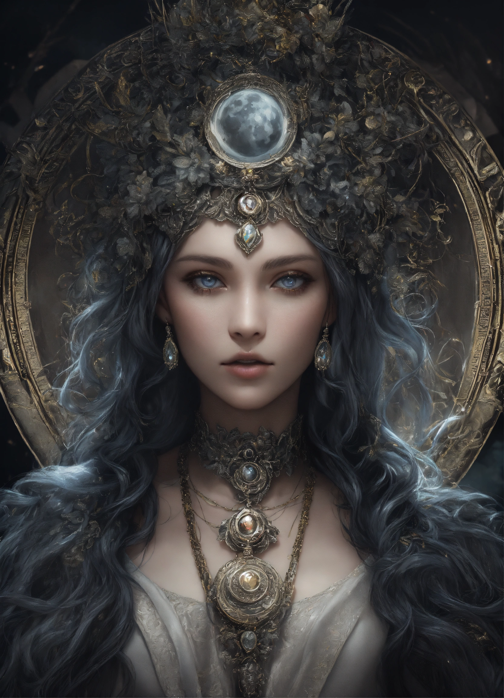 Lexica - Super detailed digital painting. A high priestess, book in ...
