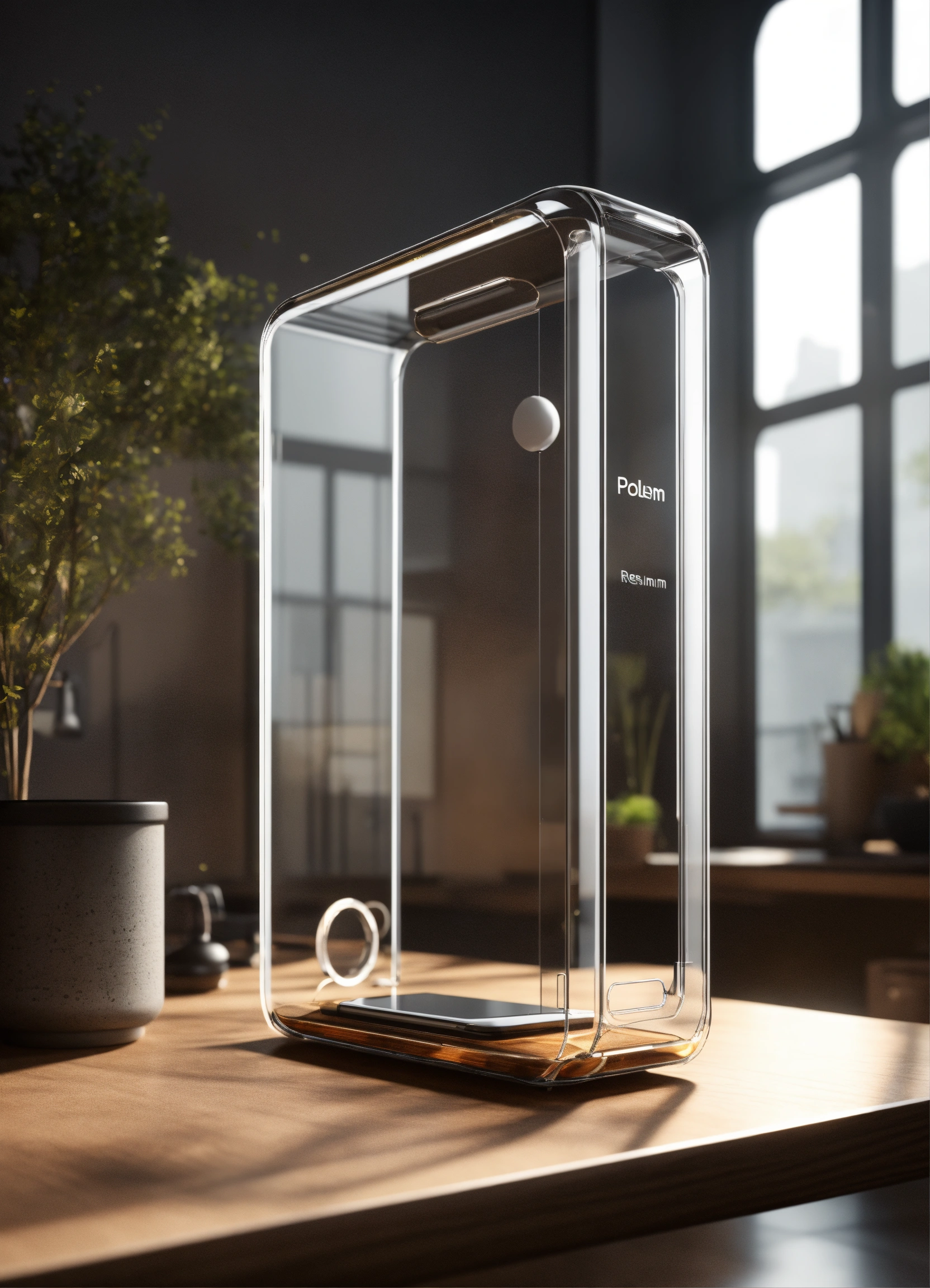 Lexica - A see through polycarbonate phone, render, designed by Dieter ...