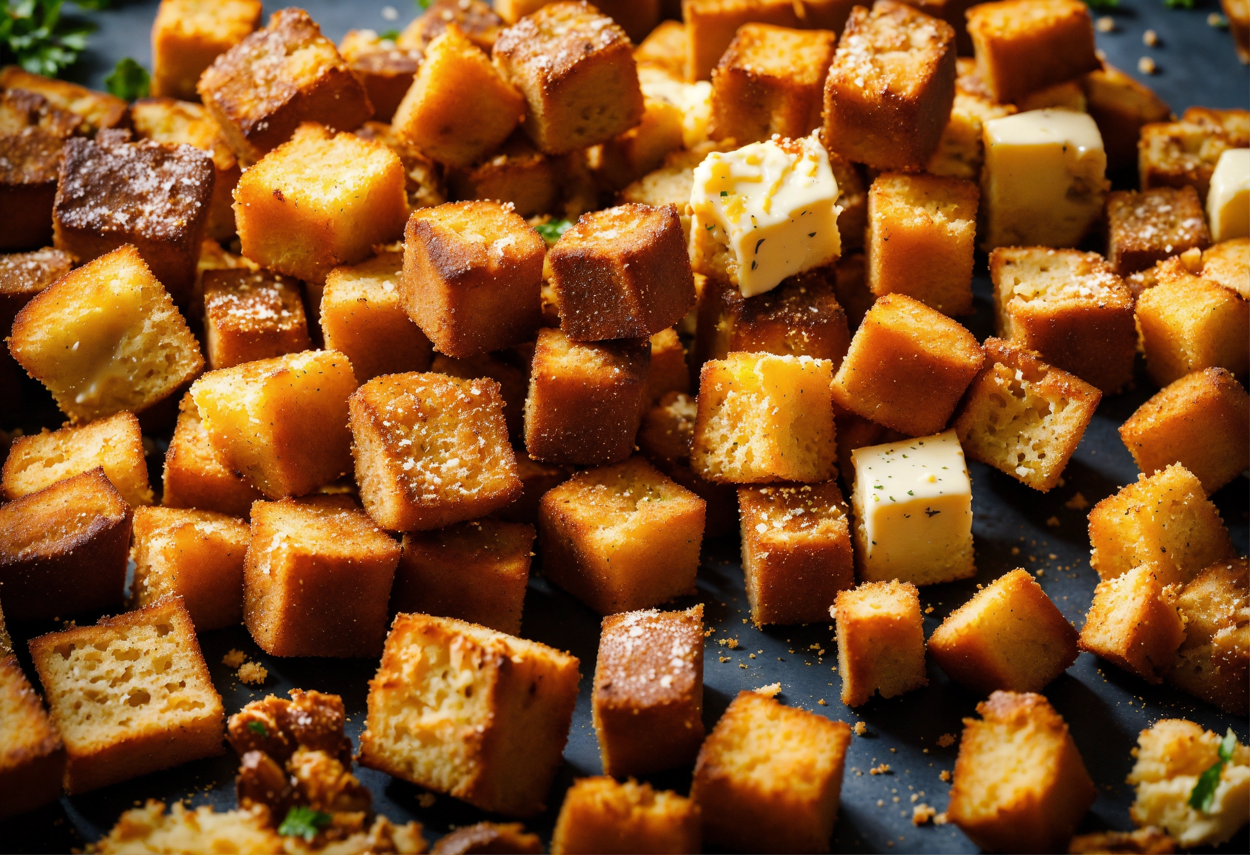 Lexica - Capture the essence of a homemade croutons in a single image ...
