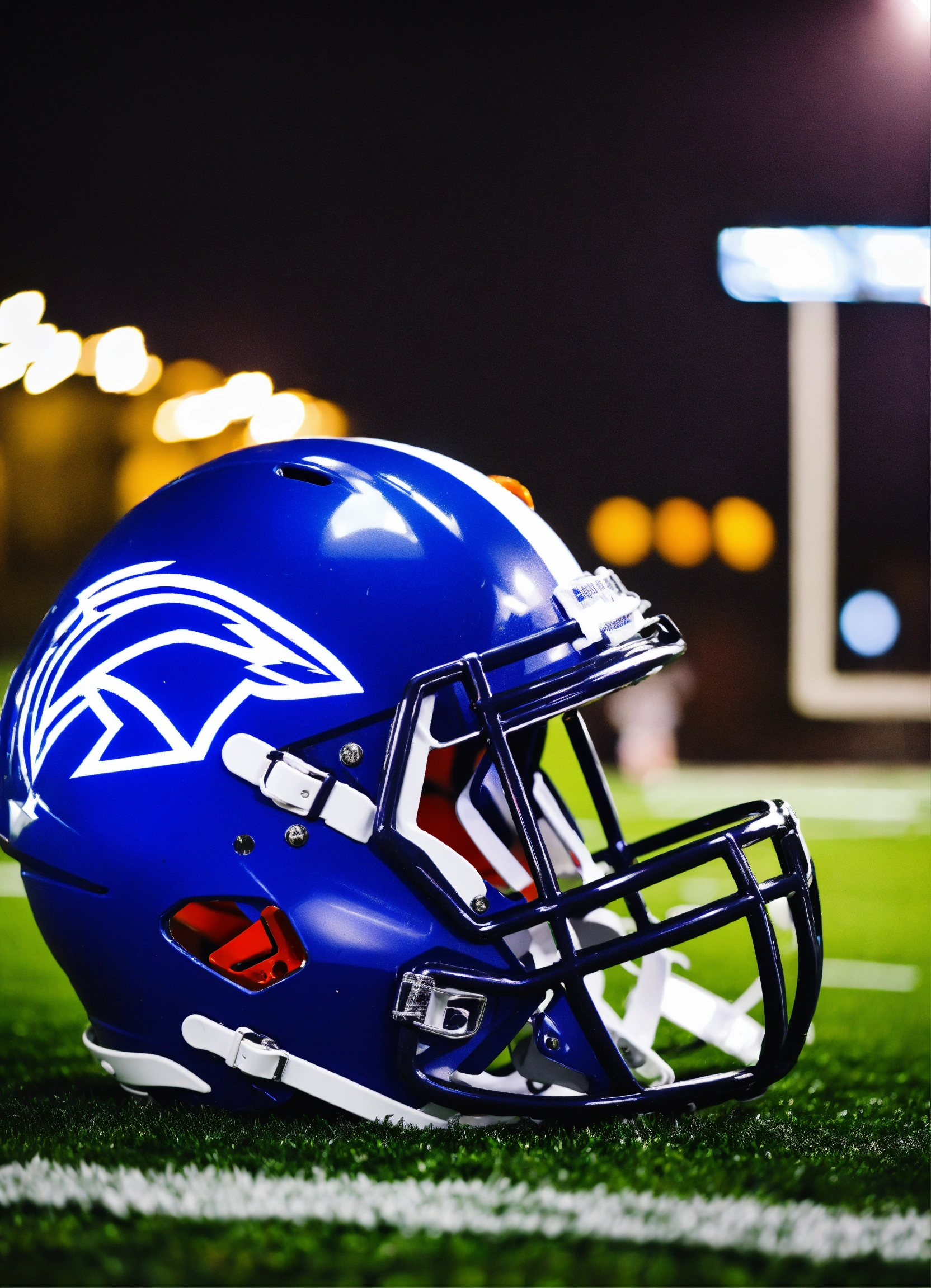 Lexica - Football game high school lightning neon dem color royal blue ...