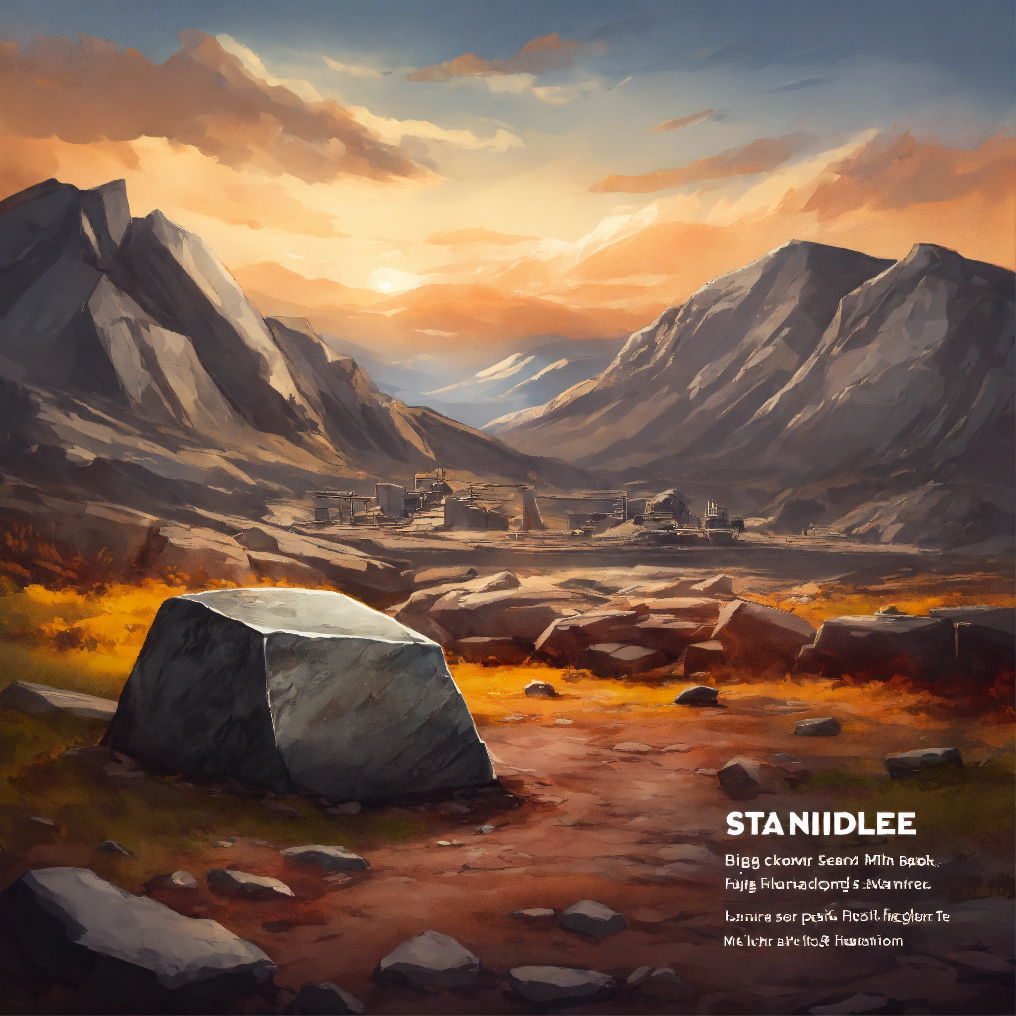 Lexica - Logo test as " FLAG STONE ", granite mining company logo ...