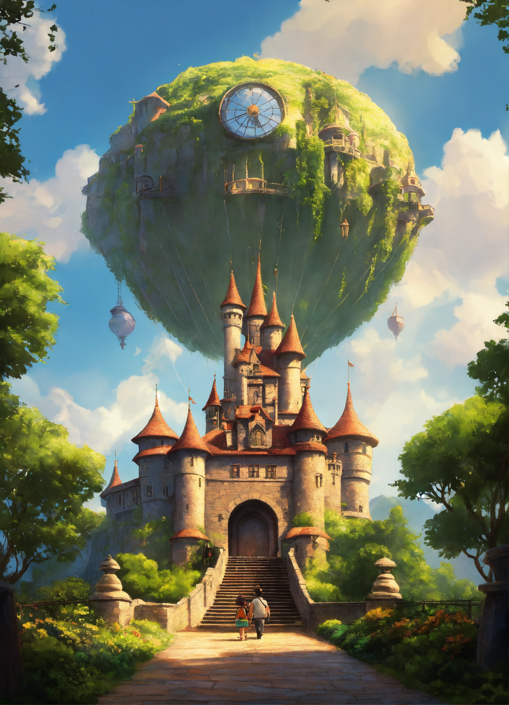 Lexica - Pixar dreamwork studio, castle in the sky