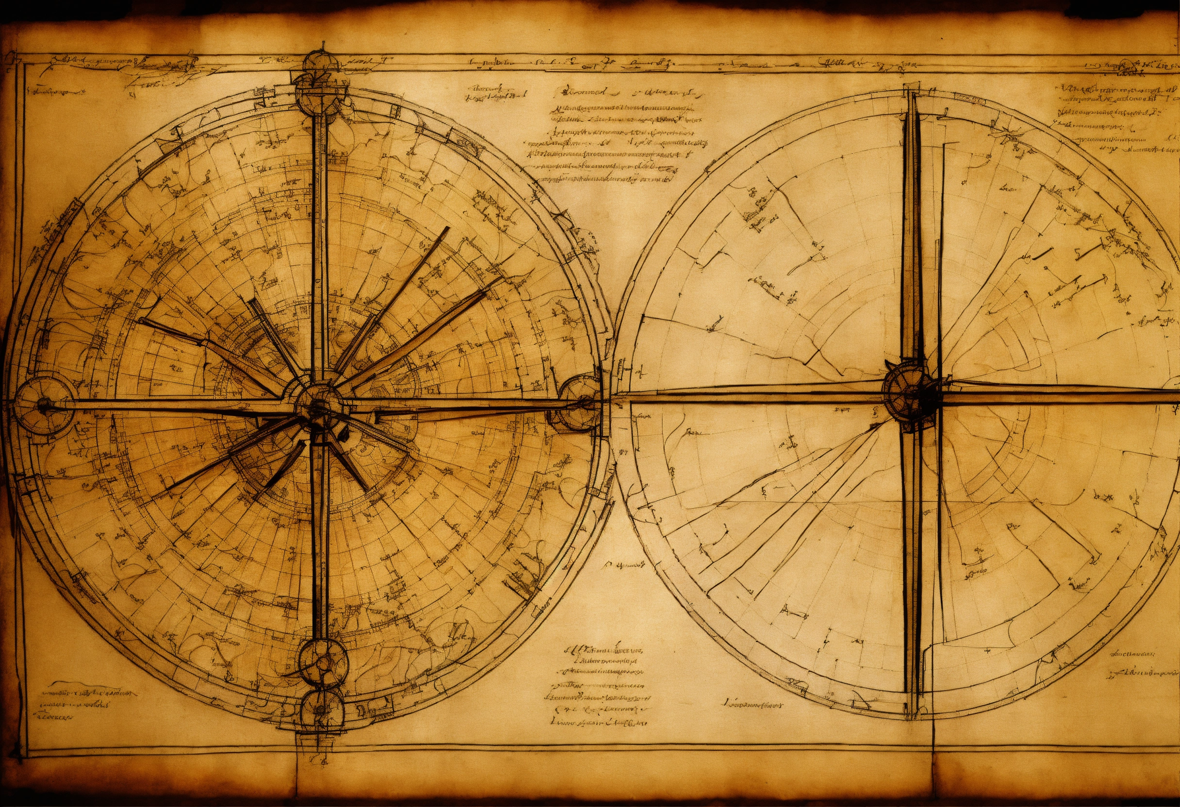 Lexica - Old world map((architectural blueprint))((sketches of leonardo ...