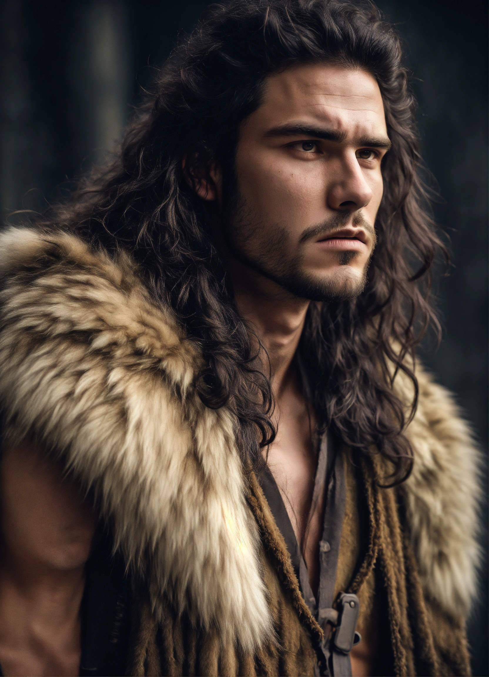 Lexica - In photographic style a rugged scruffy pale white male black ...