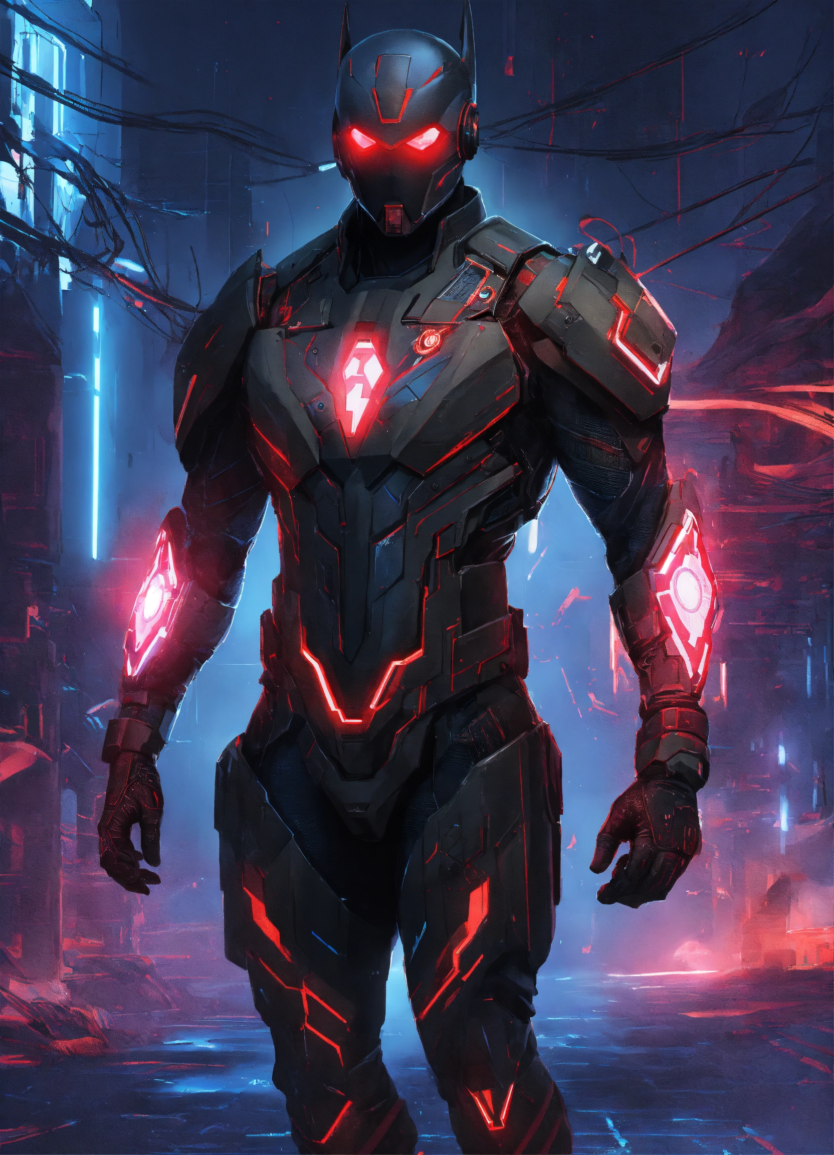 Lexica - Realistic illustration art, ink, Blackout's superpowers, he's ...