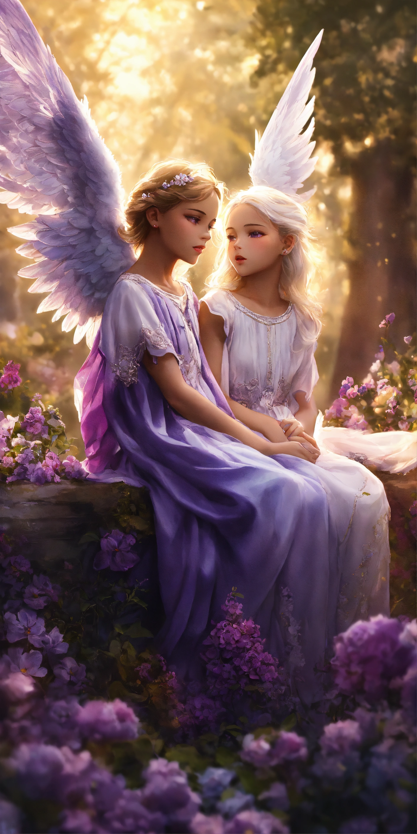 Lexica - 2 Guardian Angels, one is a boy and the other angel is a 7 ...