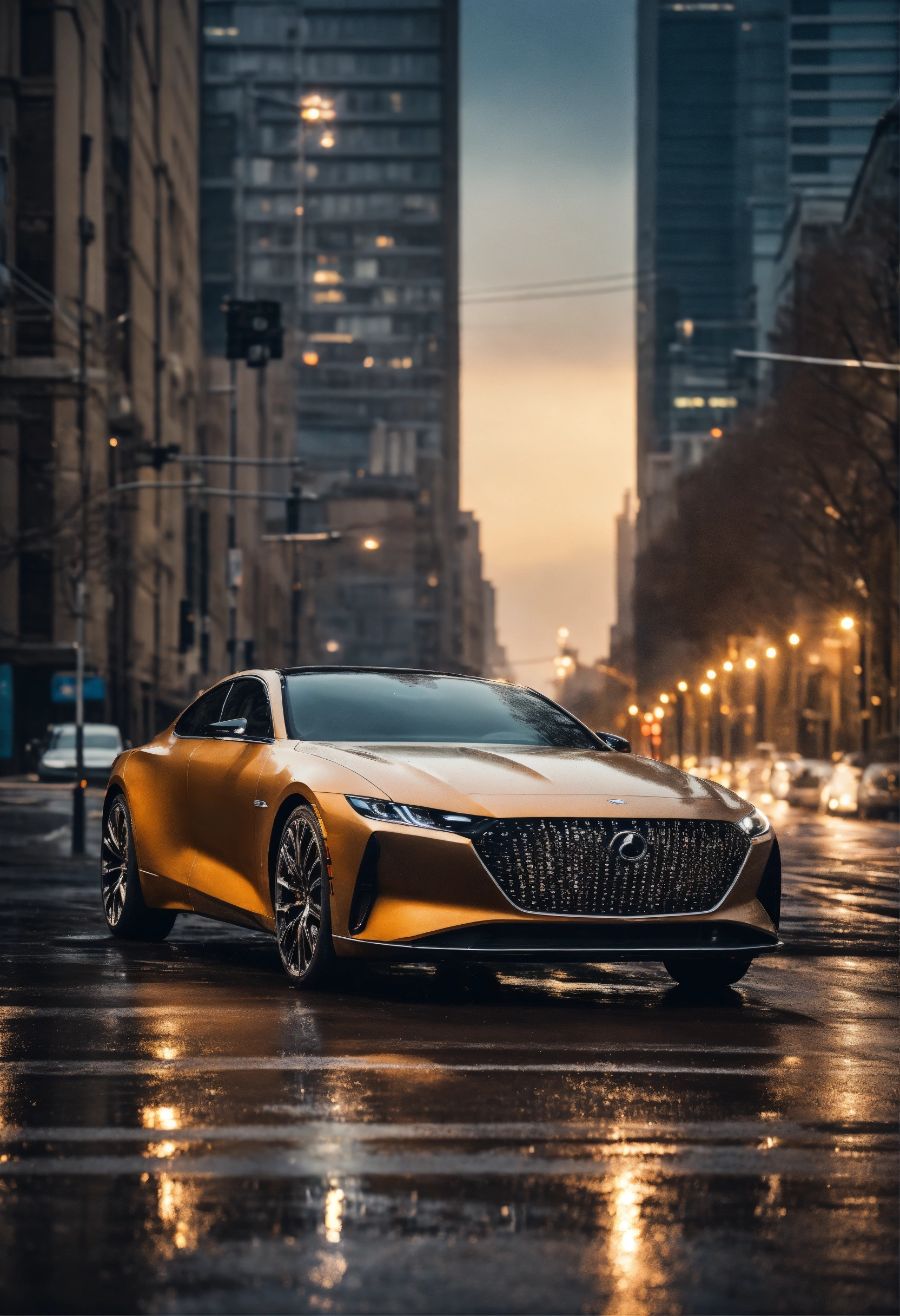 Lexica - Picture a modern and elegant luxury car with a sleek and ...