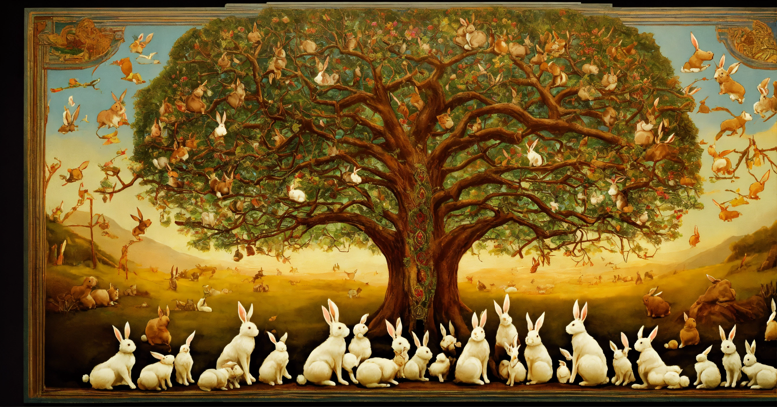 Lexica - Ancestral tree of rabbits, many rabbits in the genus, tree of ...