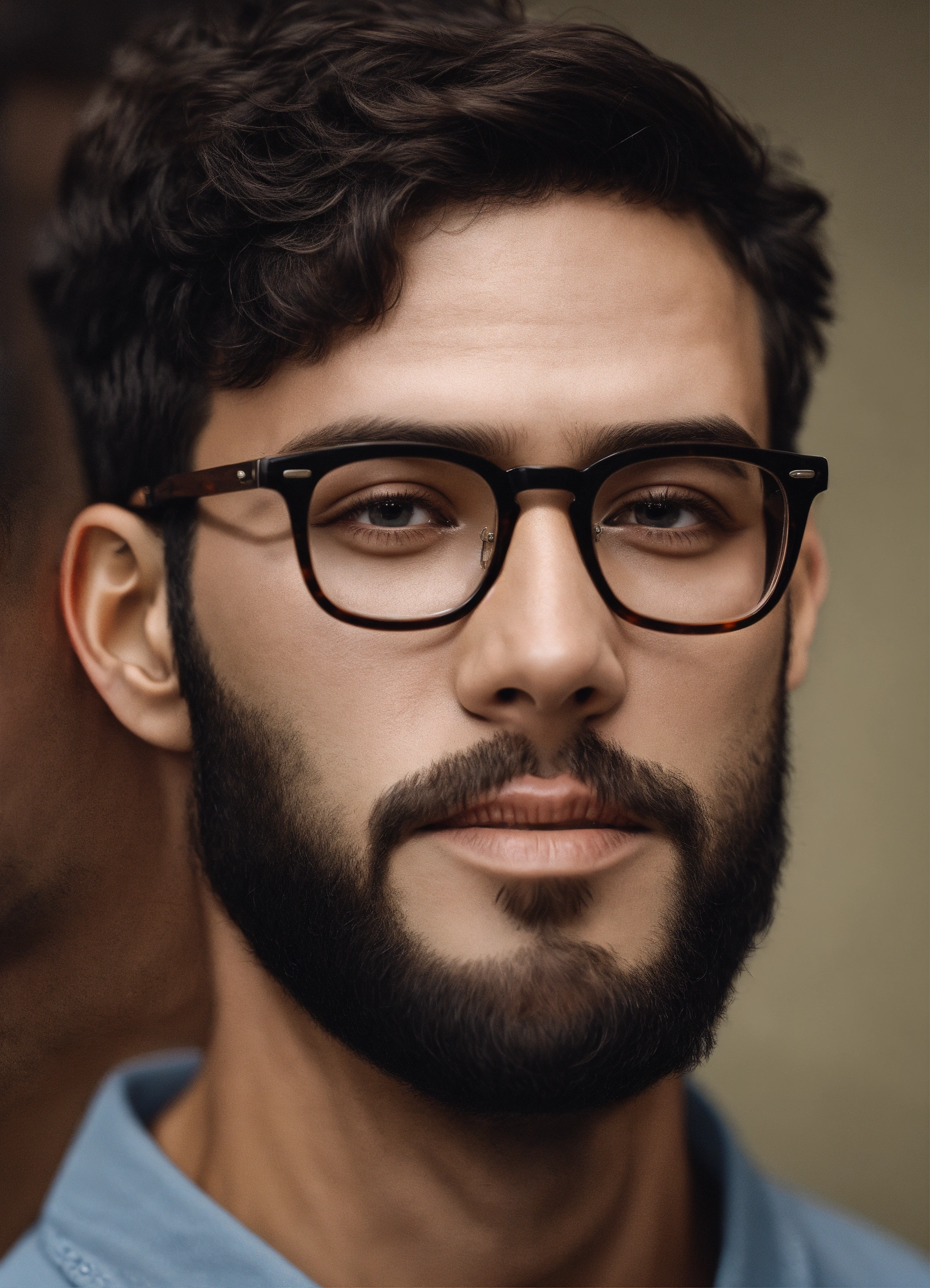 Lexica - A man wearing glasses Realistically