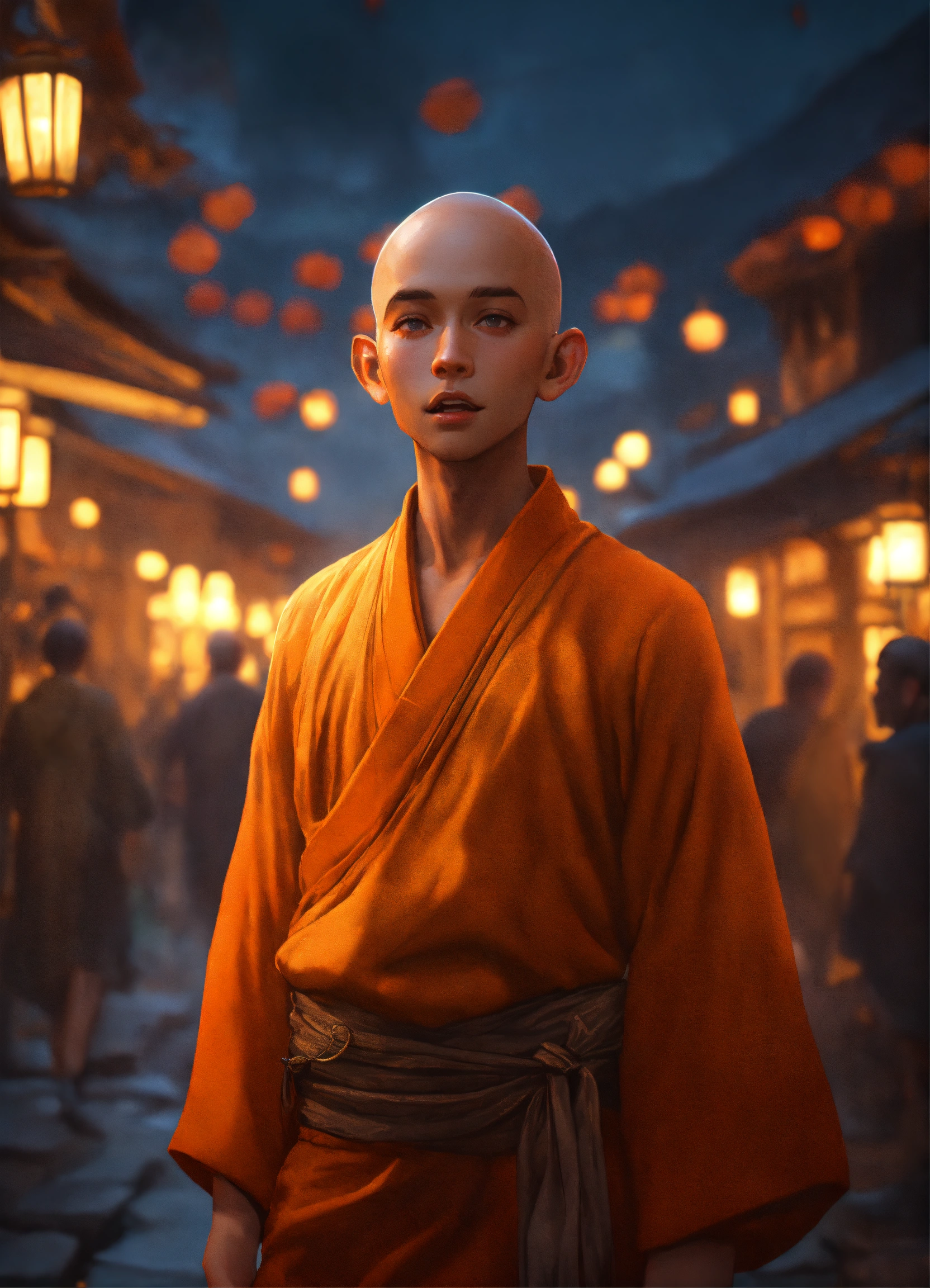 Lexica - Detailed skinny male halfling with silly expression wearing a ...