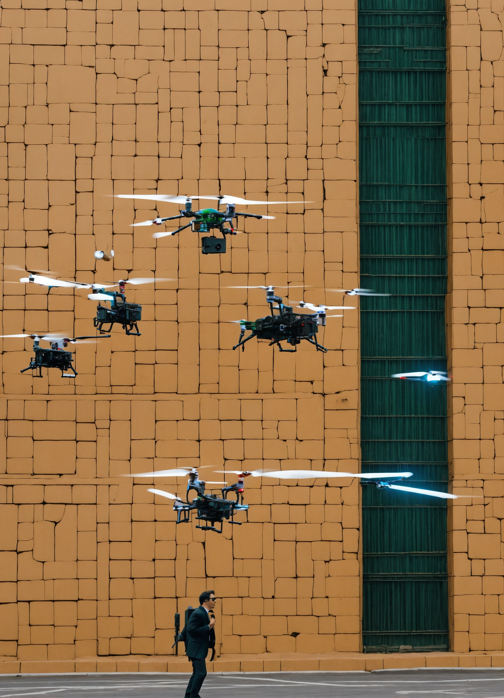 Lexica - Drones recreate iconic bullet-dodging scenes from "The Matrix ...