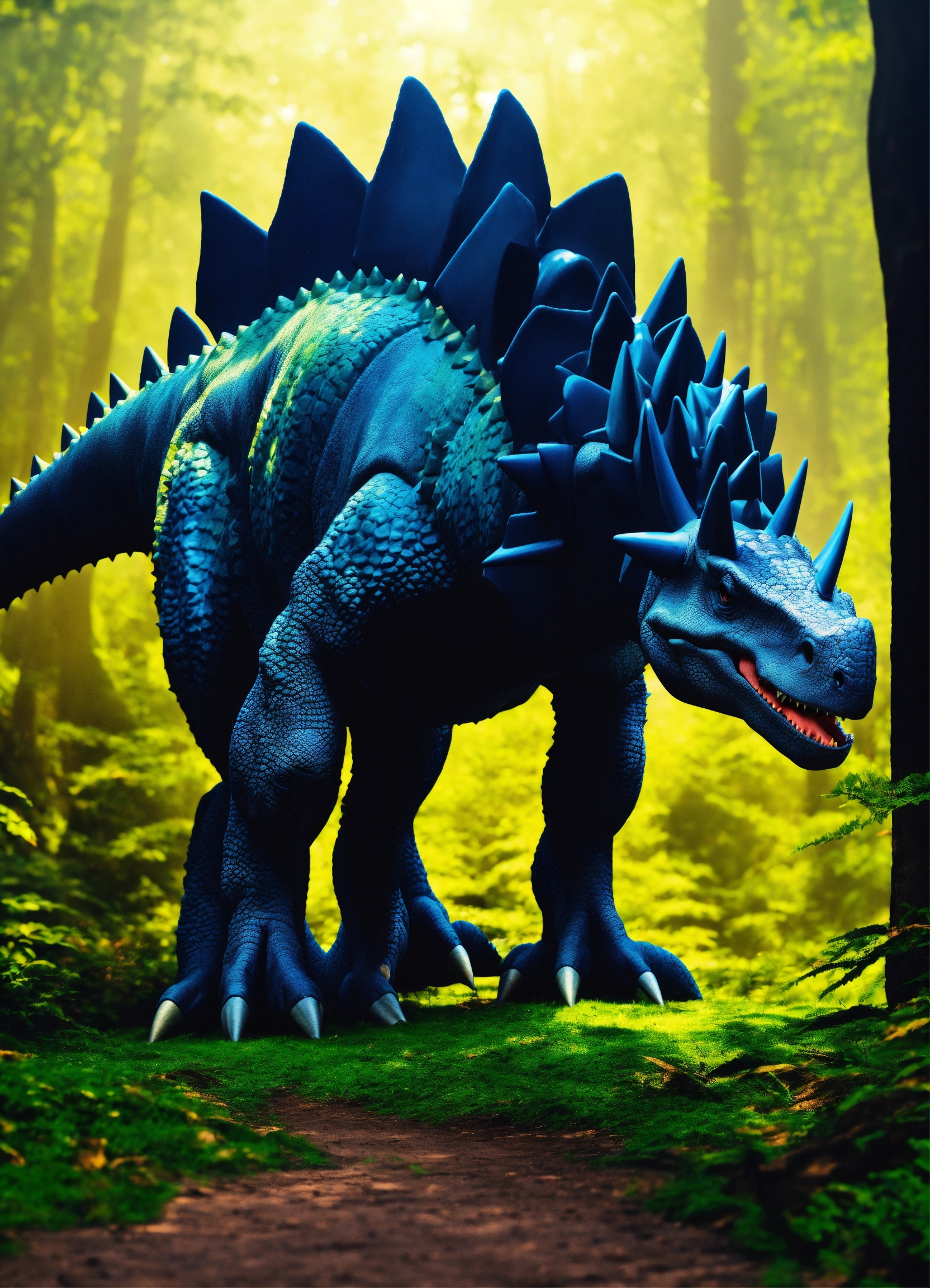Lexica - 2d stegosaurus dinosaur blacka