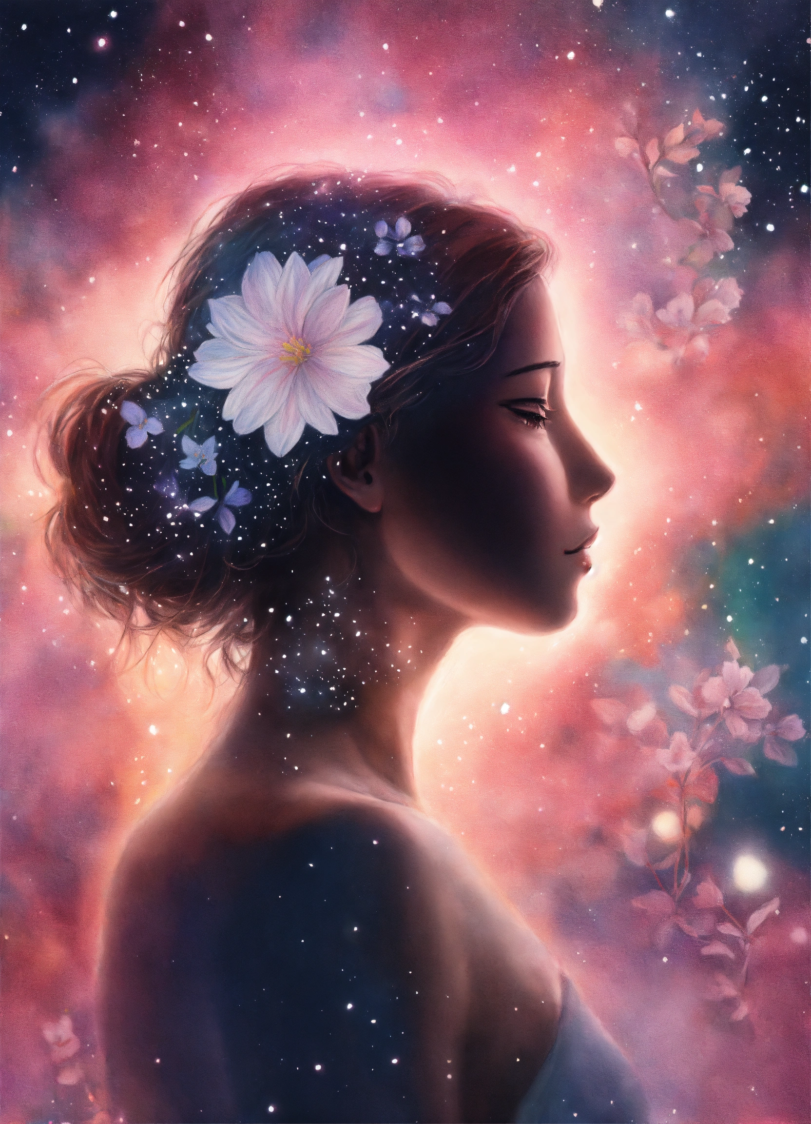 Lexica - Realistic colored pencil drawing of just the human silhouette ...