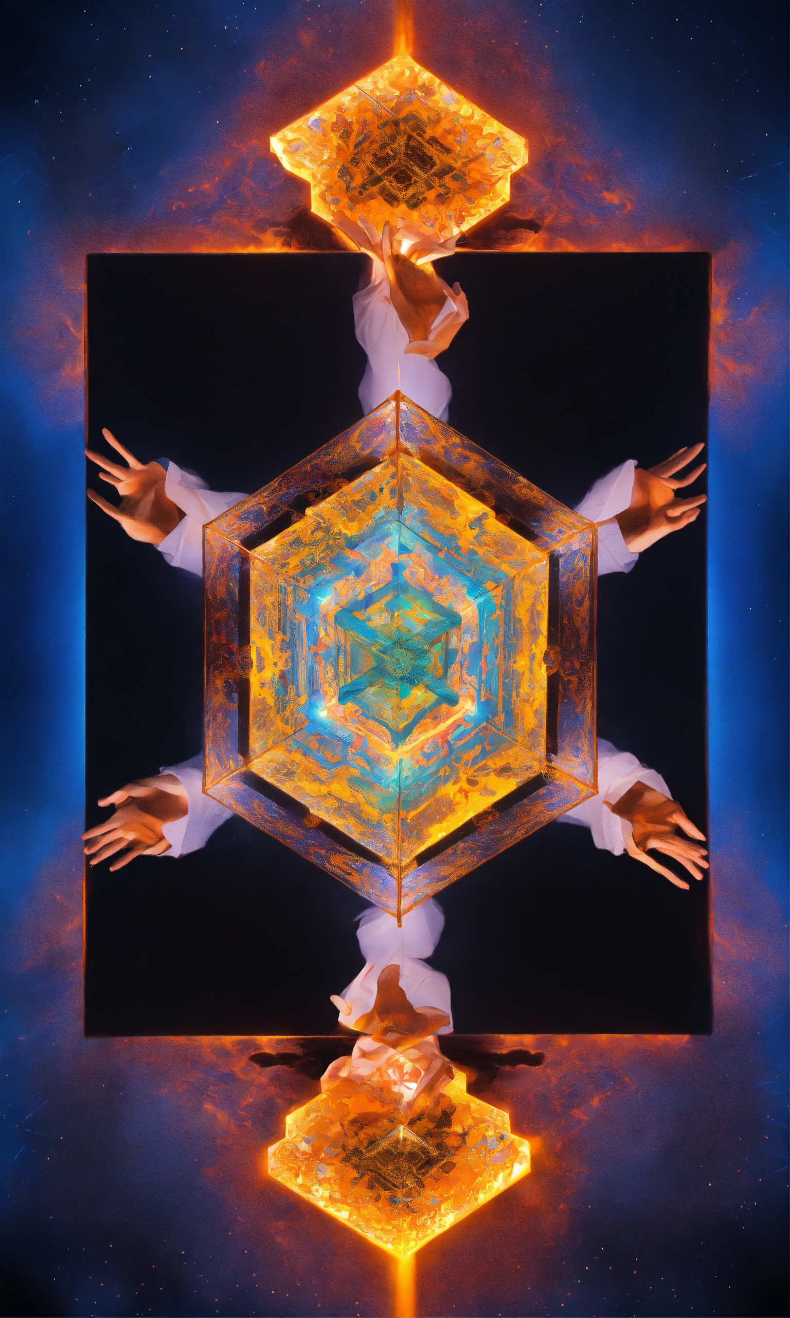 Lexica - Taoist tesseract body fractal three point perspective ...