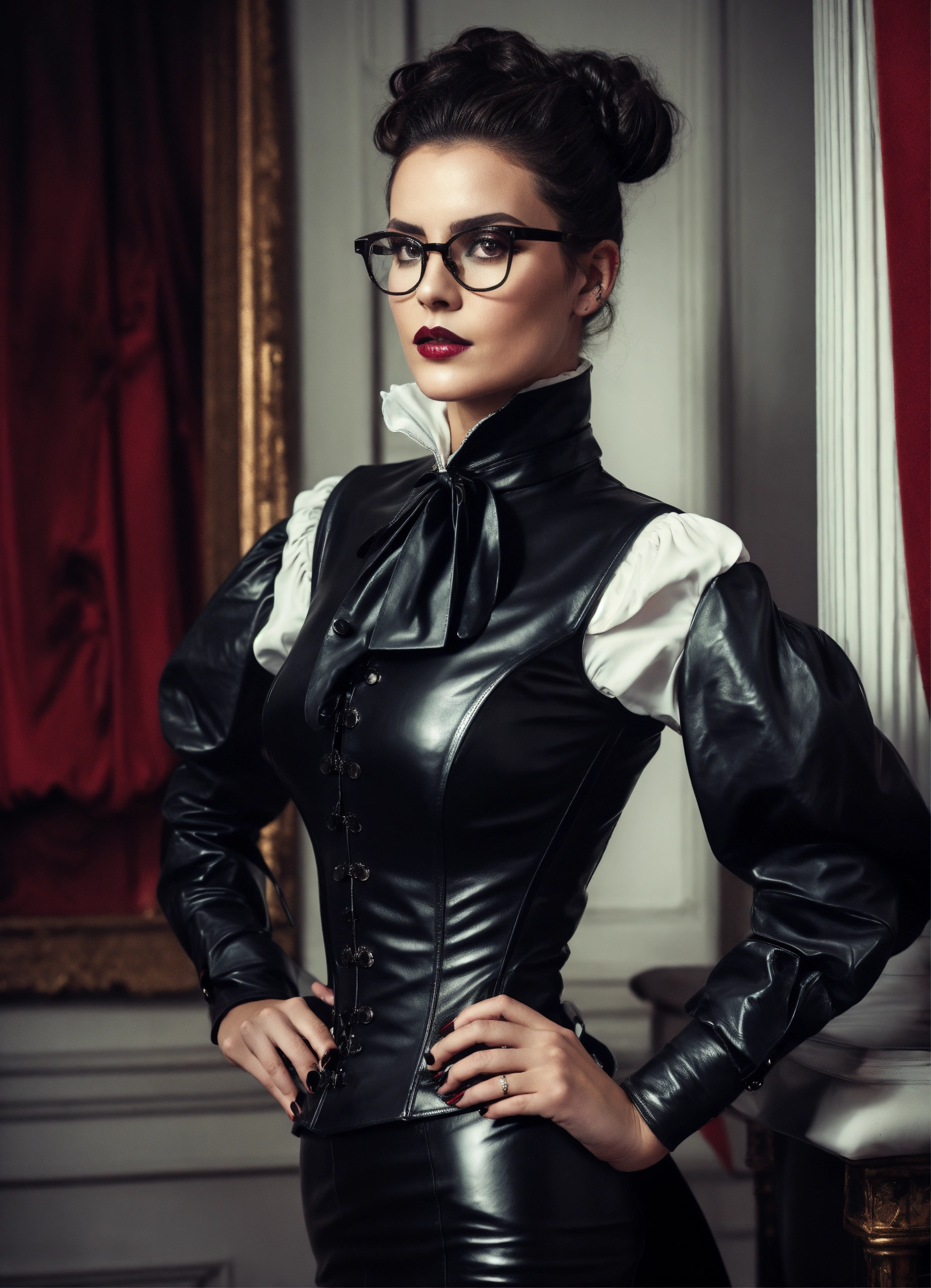 Lexica - Stunning french seductress woman fashion model, strict pose ...