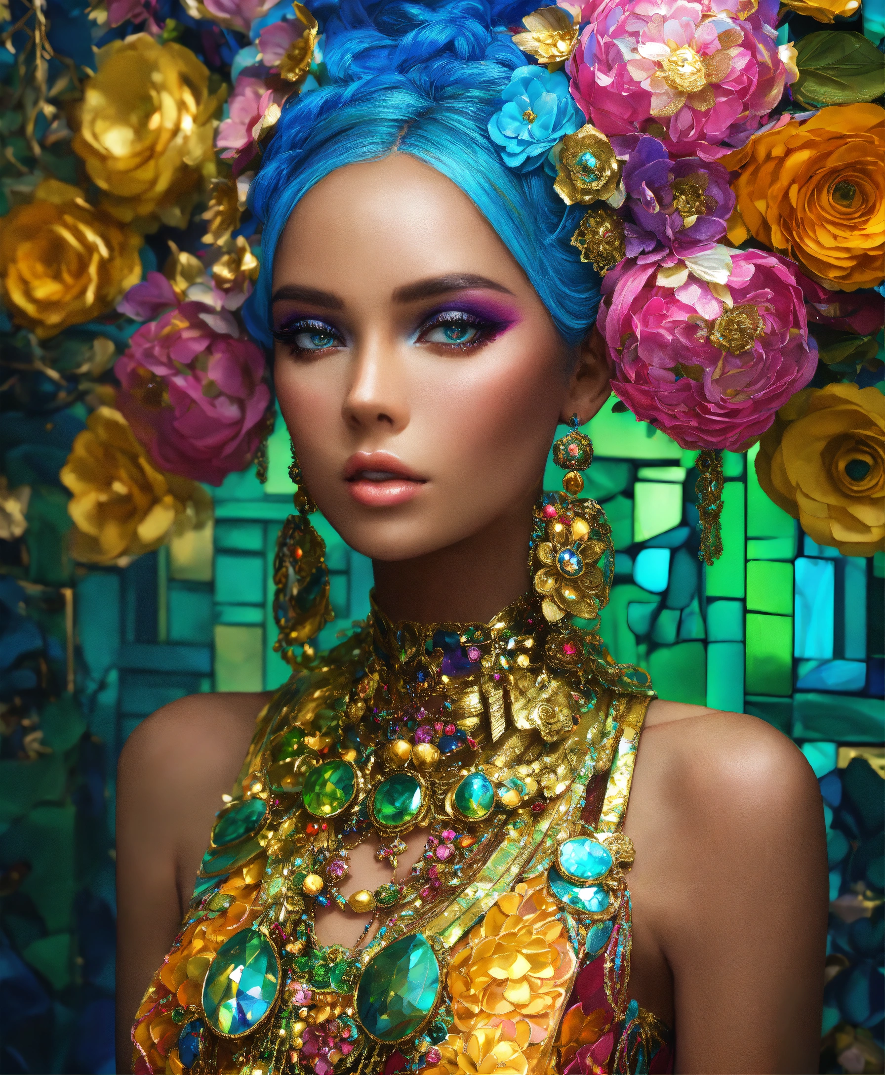 Lexica - Futuristic beautiful photogenic supermodel painted glamorous ...