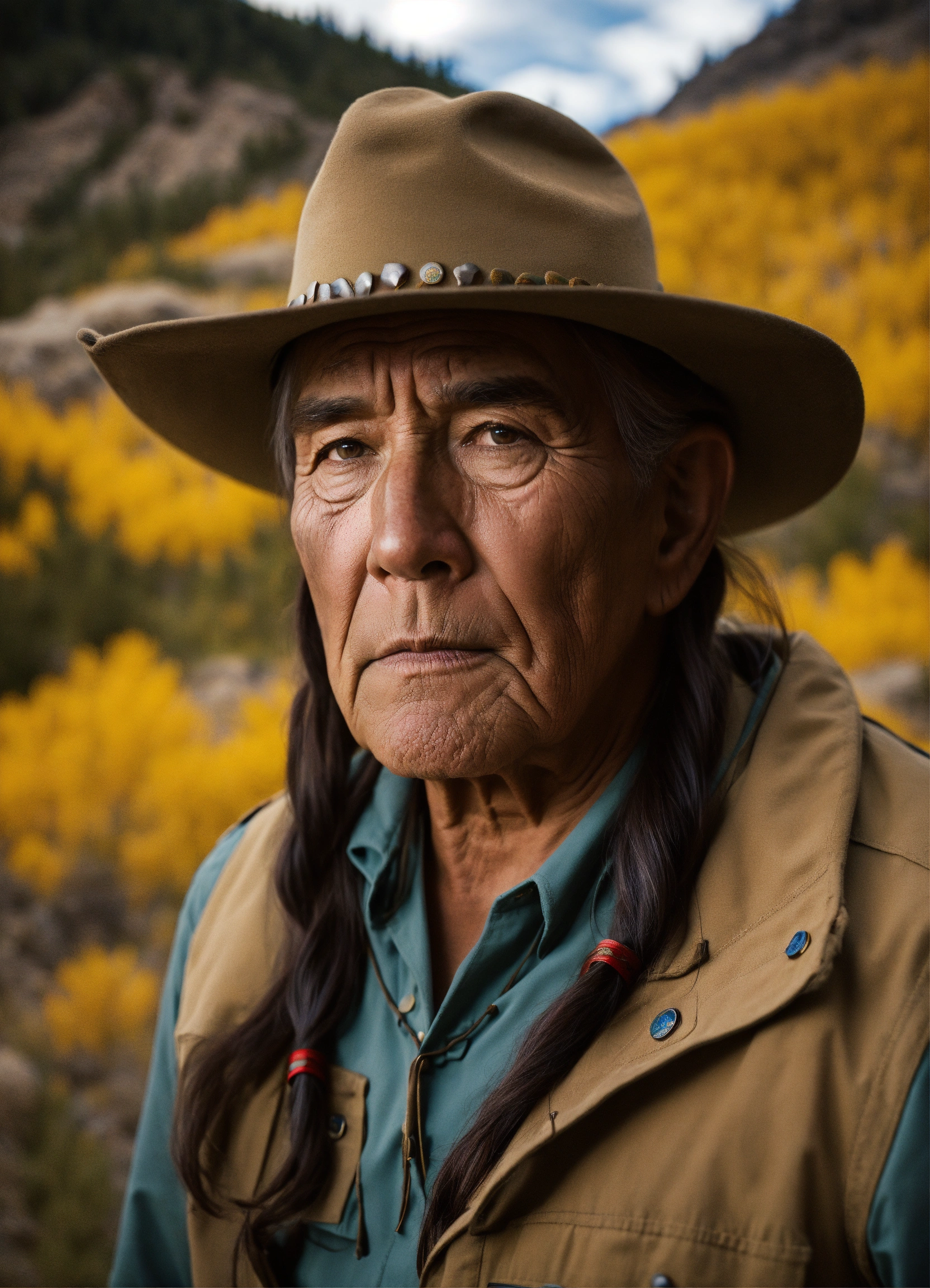 Lexica - Native american park ranger in Rocky Mountain National Park ...