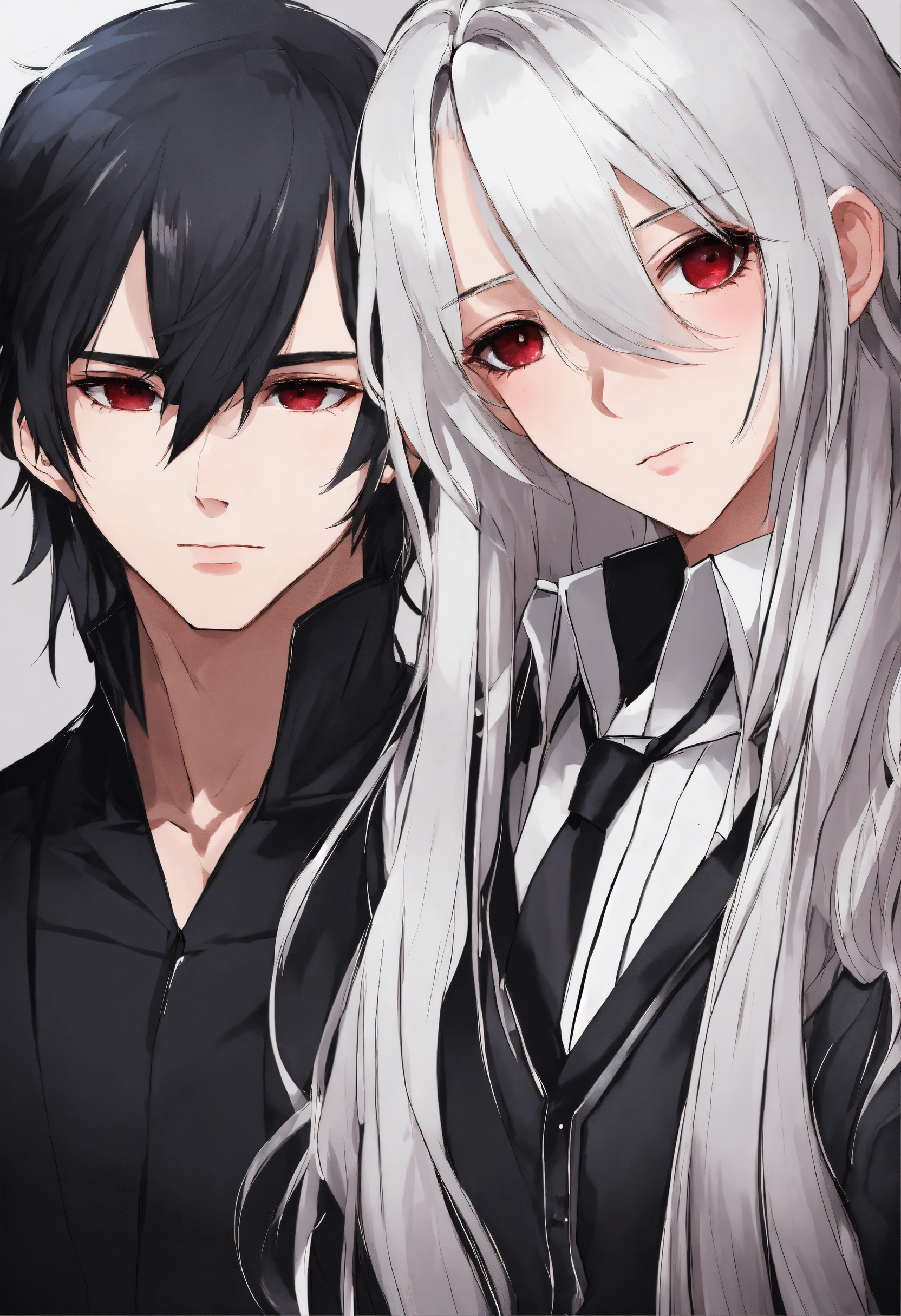 Lexica - Guy and girl 20 years old. twins. The girl has white long ...