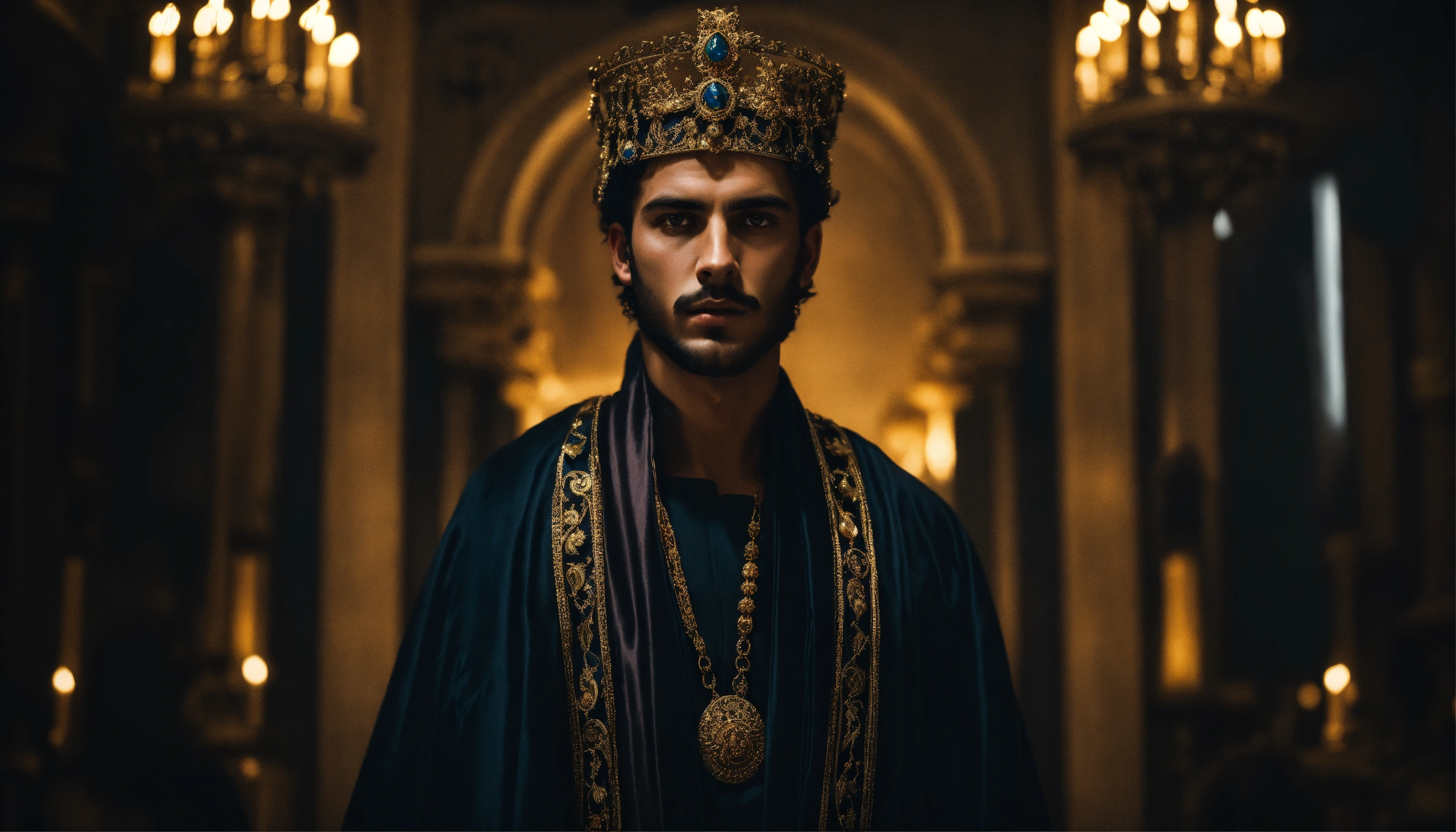 Lexica - Dark, mysterious and dramatic portrait of a young handsome ...