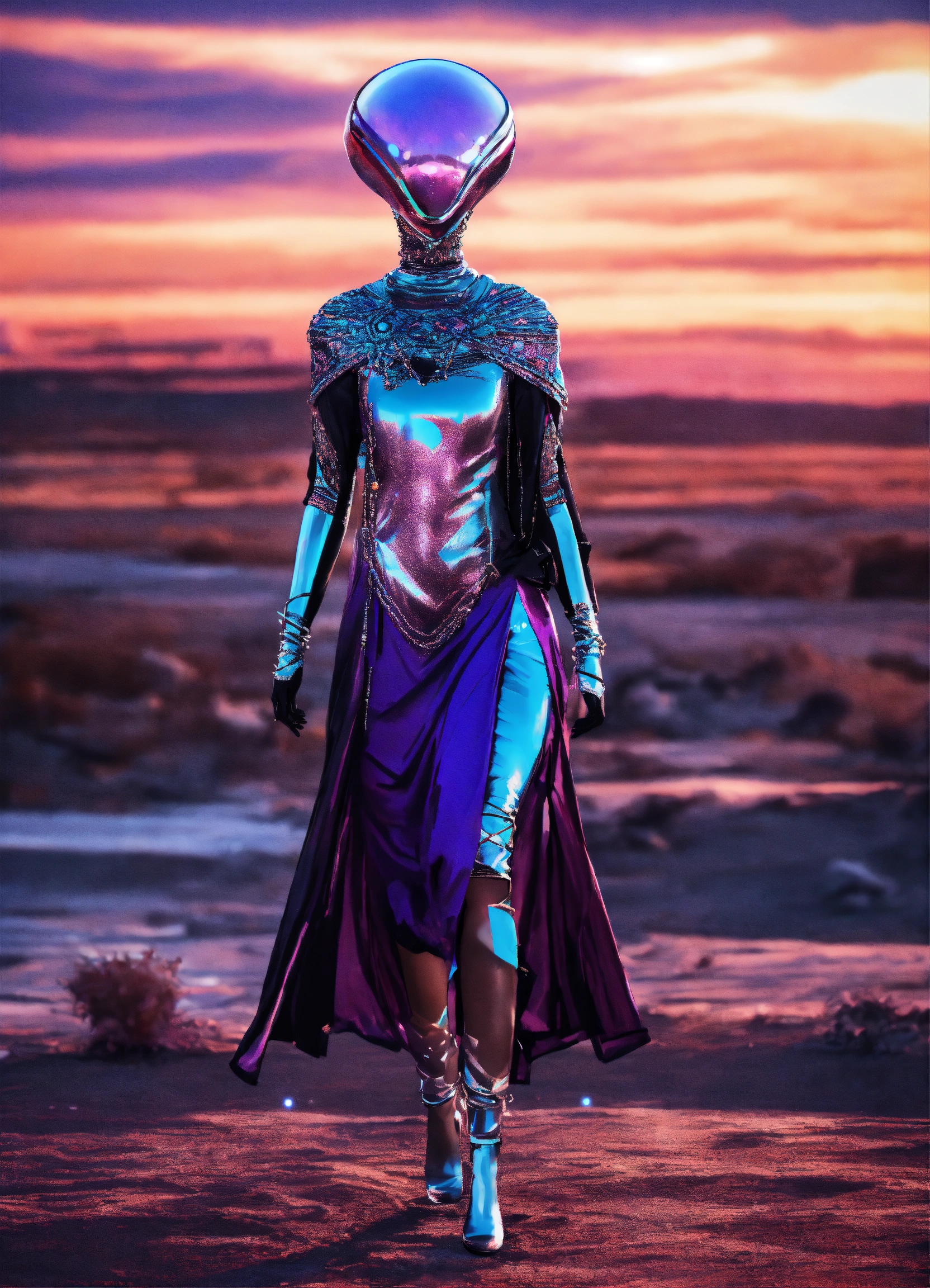Lexica - A Alien, Alienrace, geazy Hippiestyle , long winter dress ...