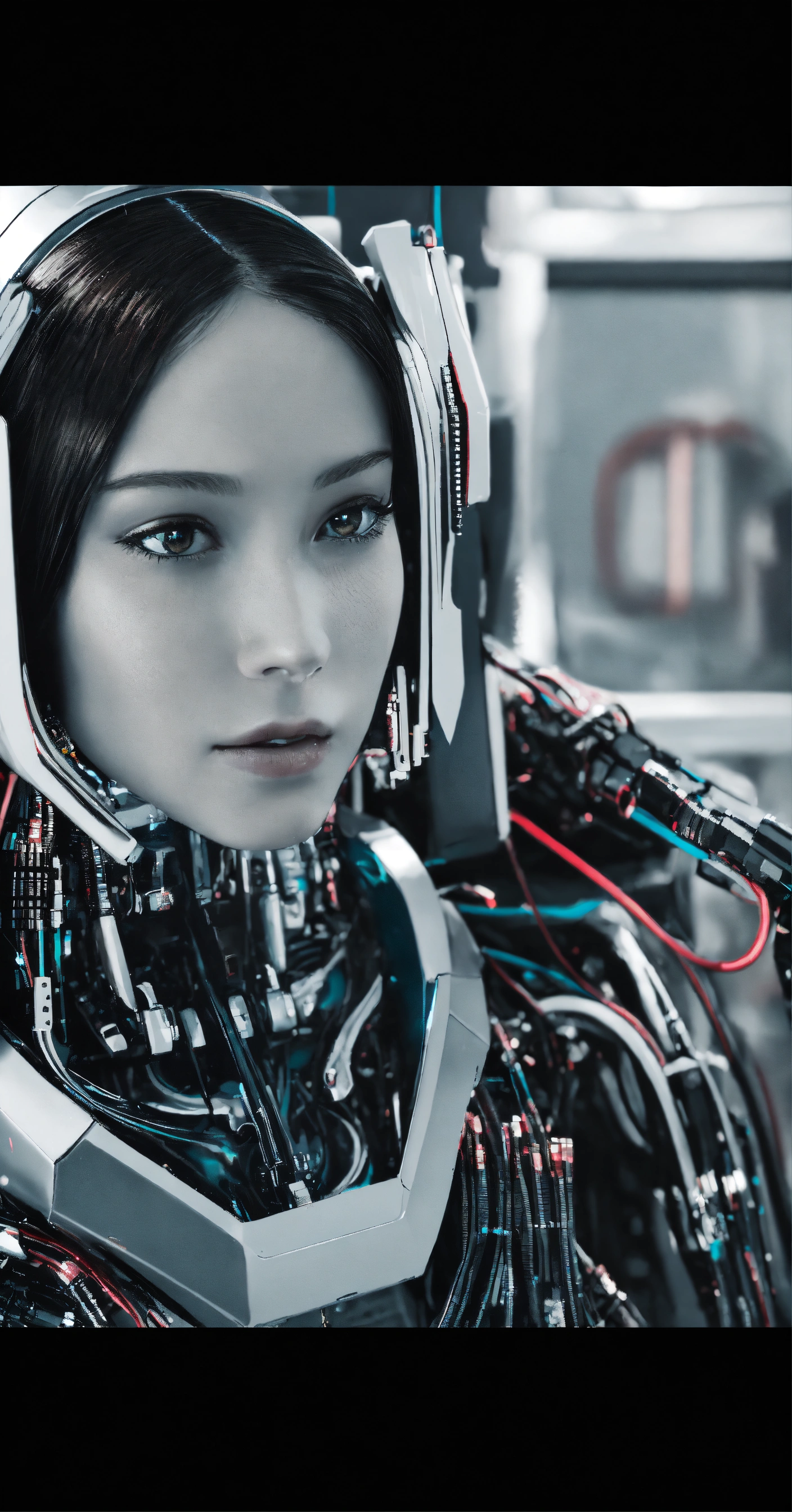 Lexica - Half machine half american women intelligent teaching you about AI