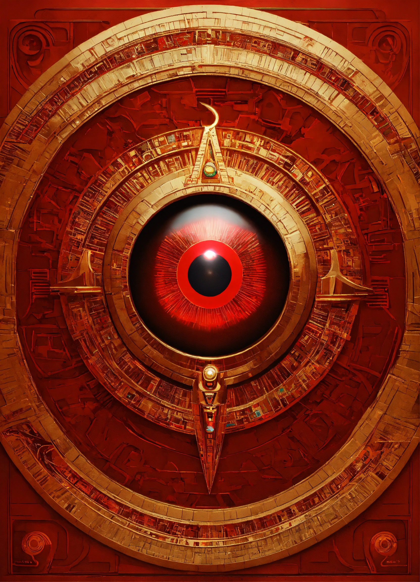Lexica - Futuristic red eye of Ra