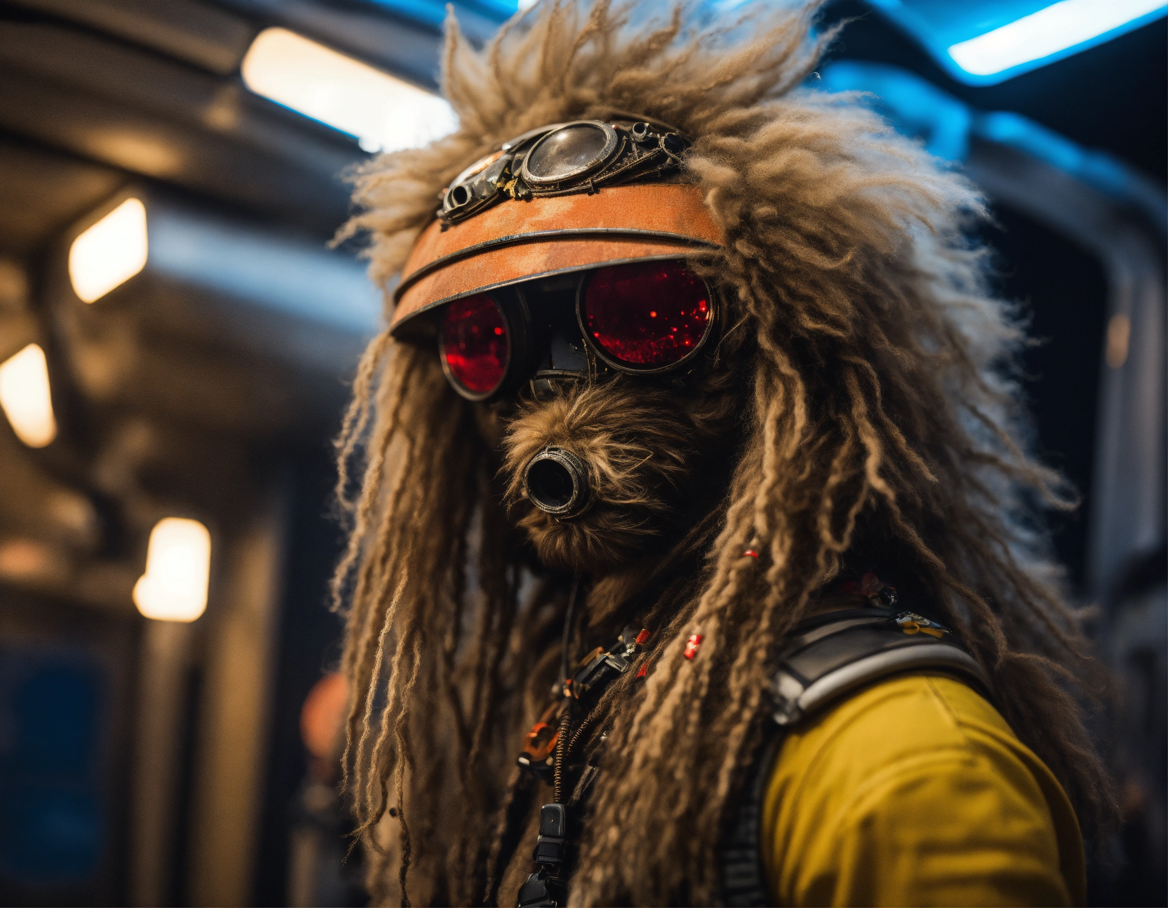 Lexica - Wild funky fuzzy monster with long hair and stylish space ...