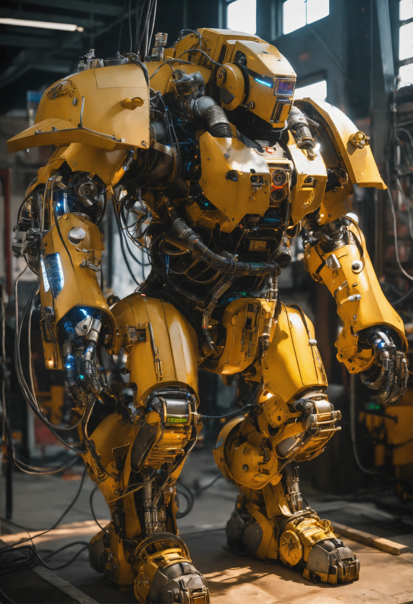 Lexica - Large cybernetic power armor with many cables and strong ...