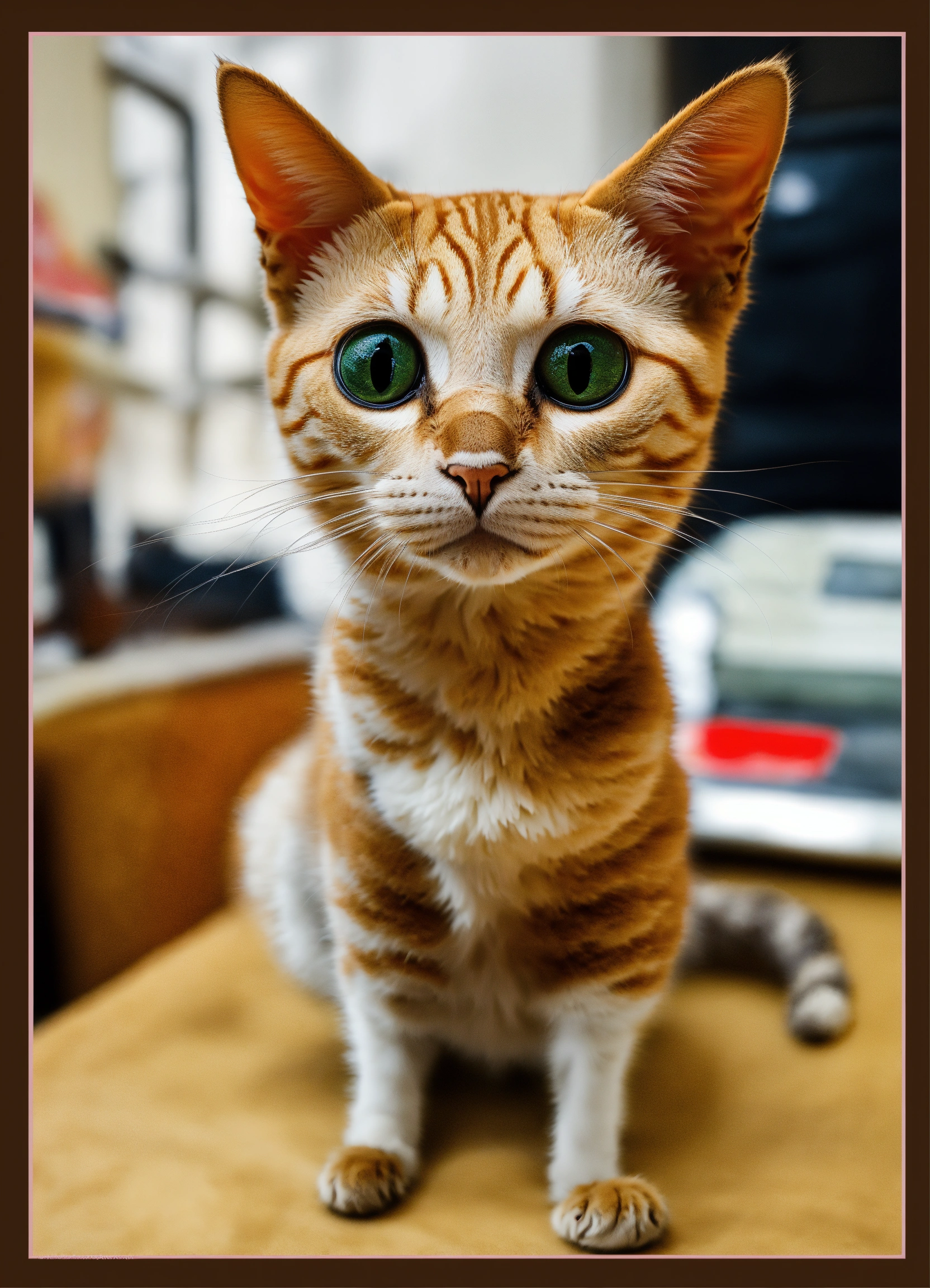 Lexica - Deformed cat with a really long neck and mismatched paws. One ...
